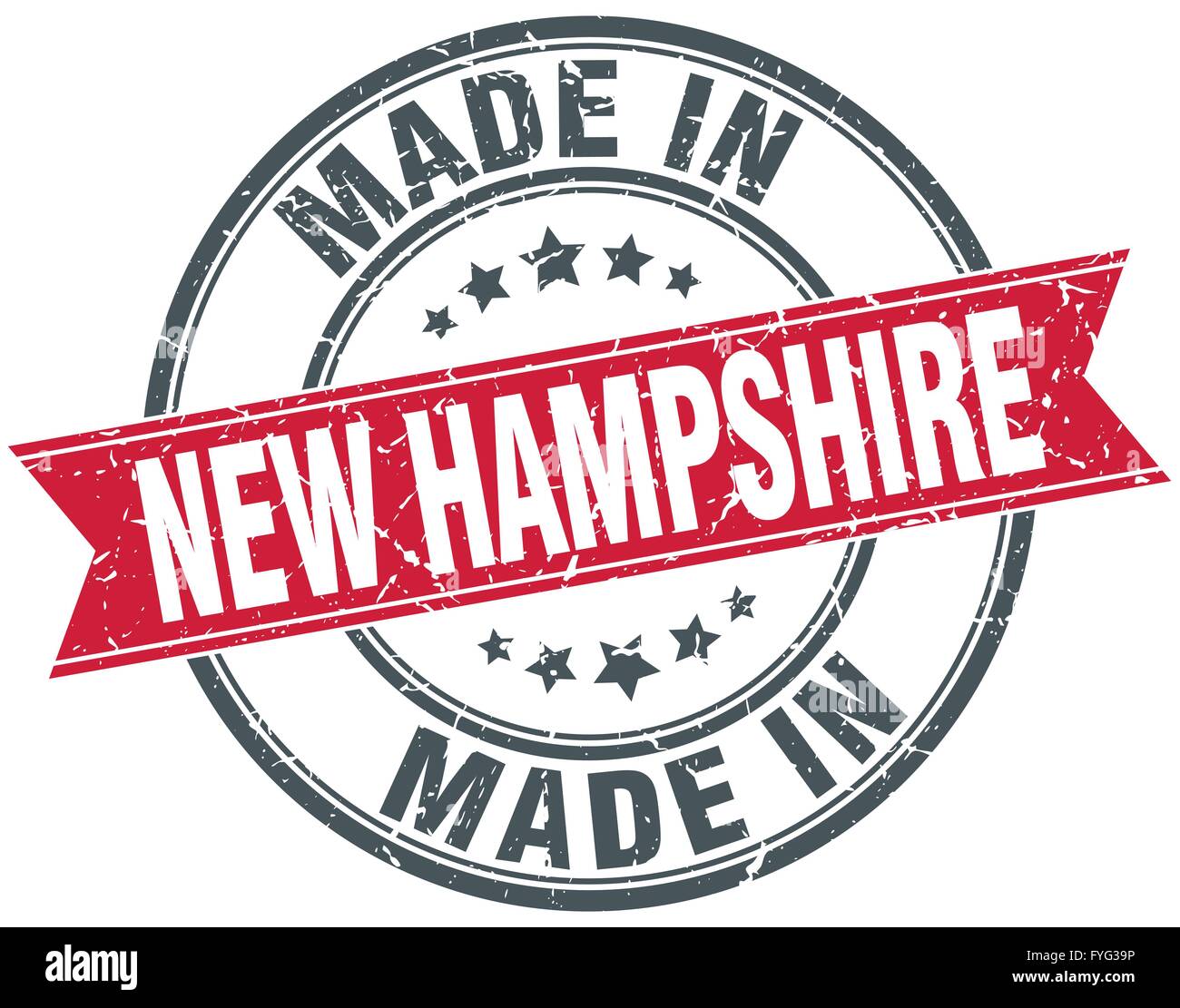 made in New Hampshire red round vintage stamp Stock Vector Image & Art ...