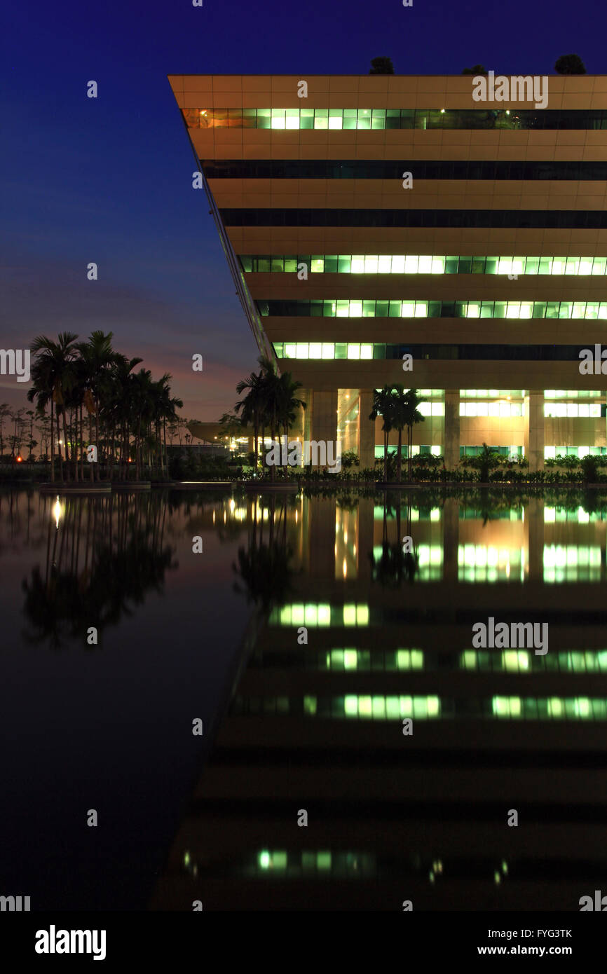 Bangkok DEC 20 : Government Complex Building at Dusk in Bangkok ...