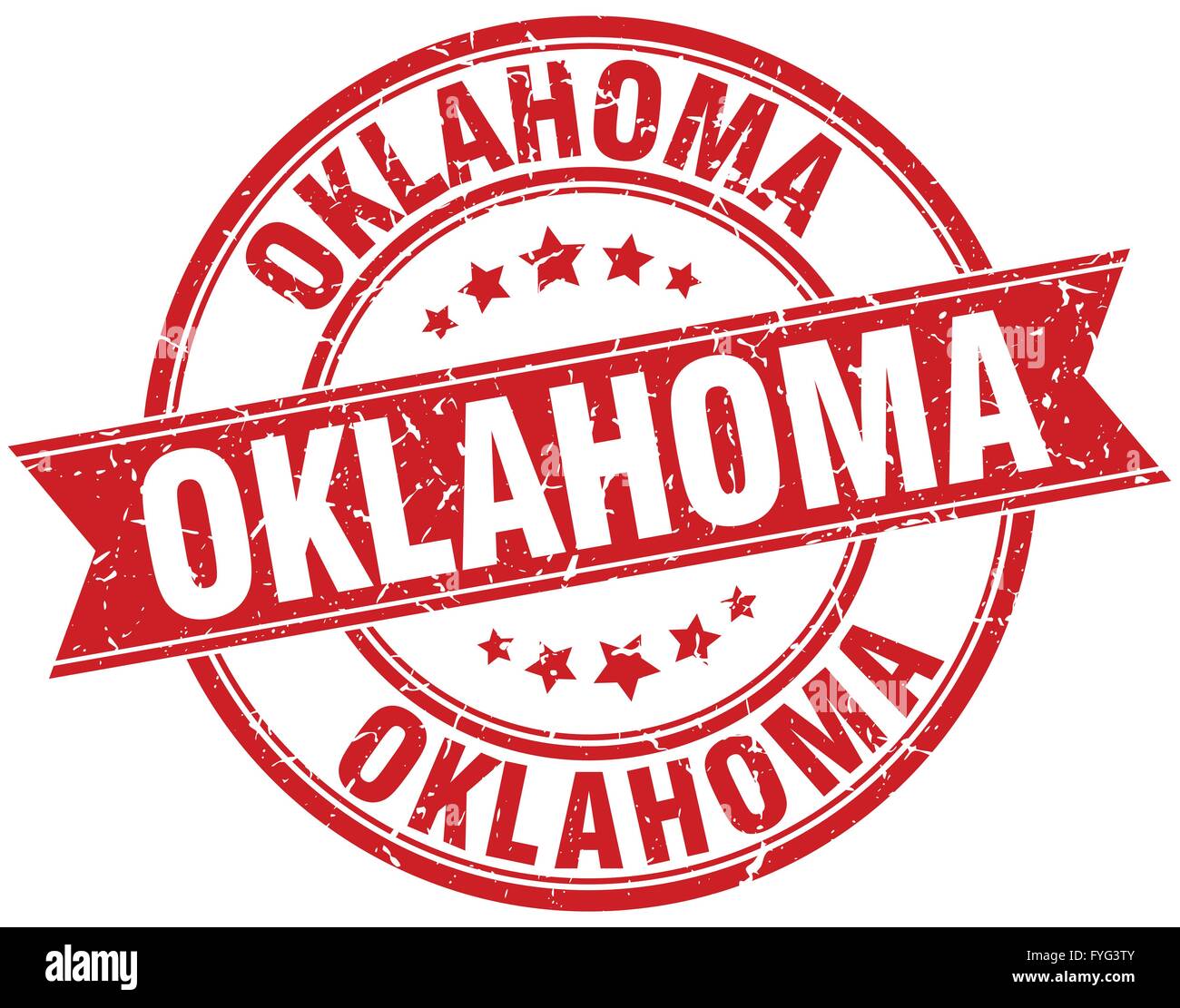 Oklahoma red round grunge vintage ribbon stamp Stock Vector Image & Art ...