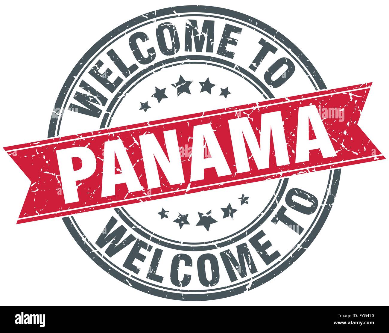 welcome to Panama red round vintage stamp Stock Vector Image & Art - Alamy