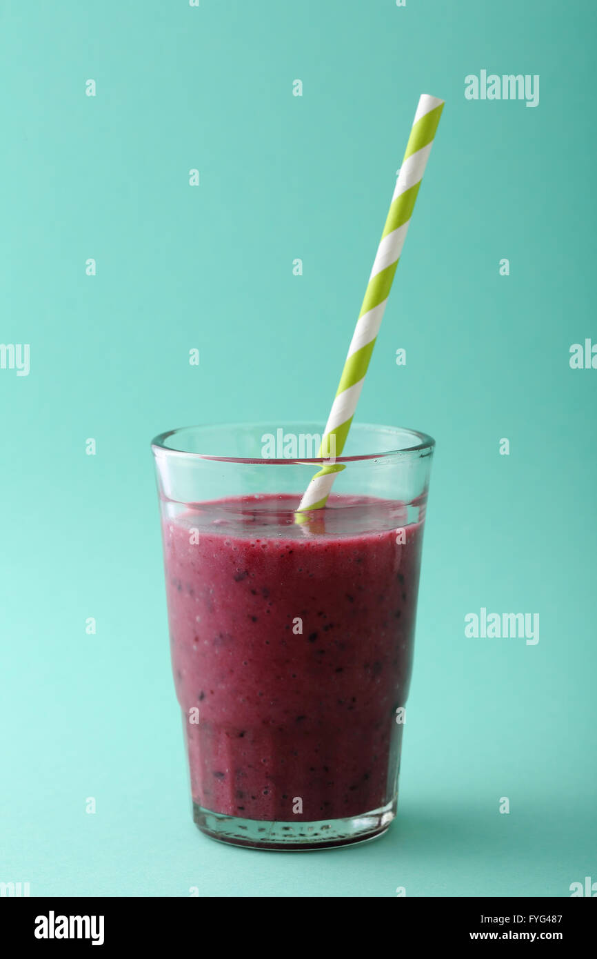 cold fruits smoothie in glass, beverage Stock Photo - Alamy