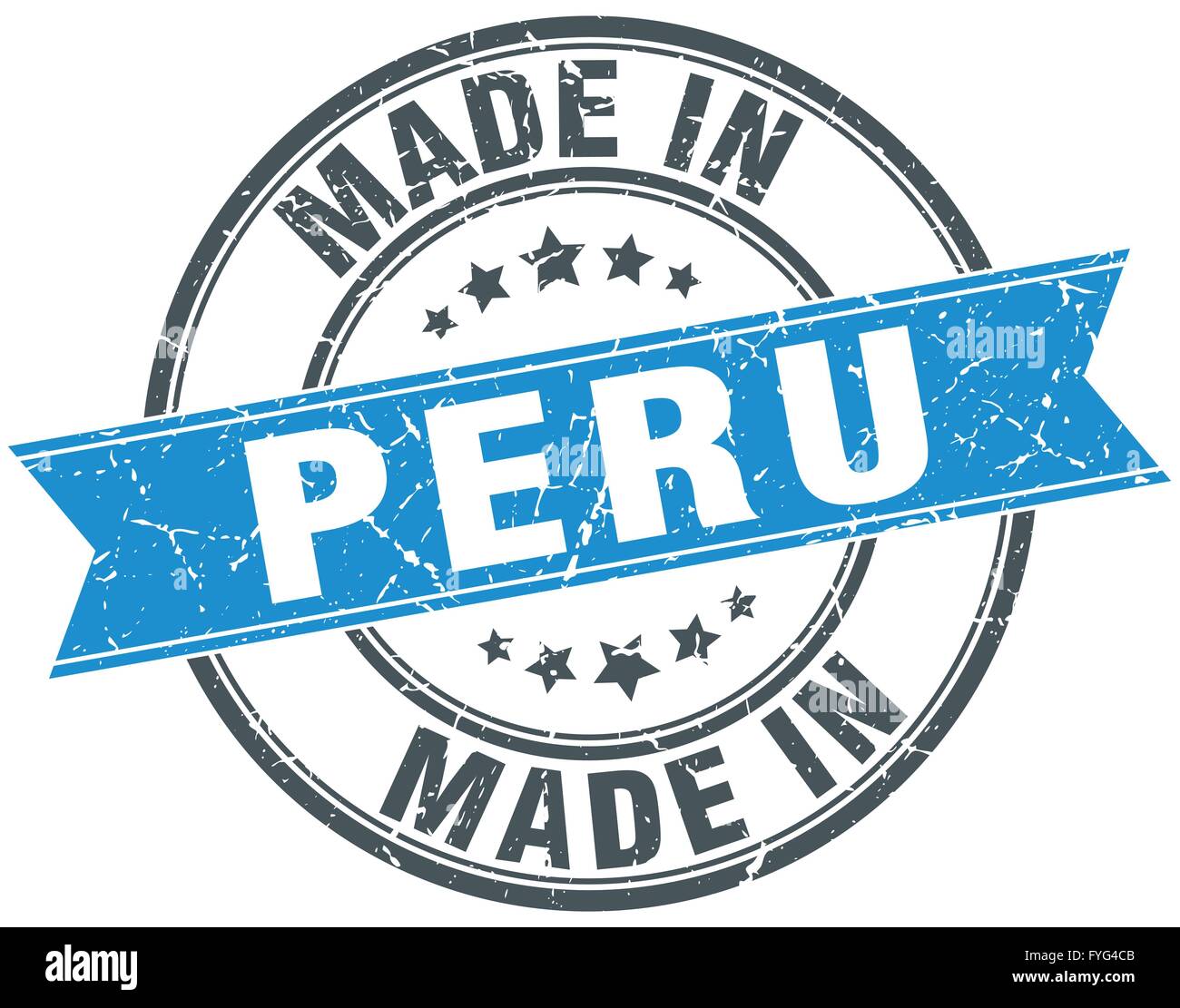 made in Peru blue round vintage stamp Stock Vector Image & Art - Alamy