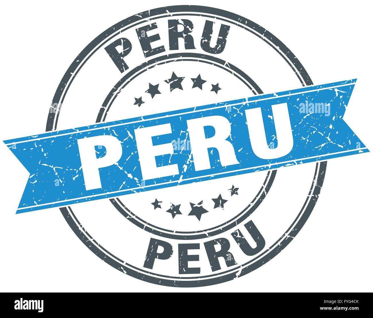 Peru blue round grunge vintage ribbon stamp Stock Vector Image & Art - Alamy