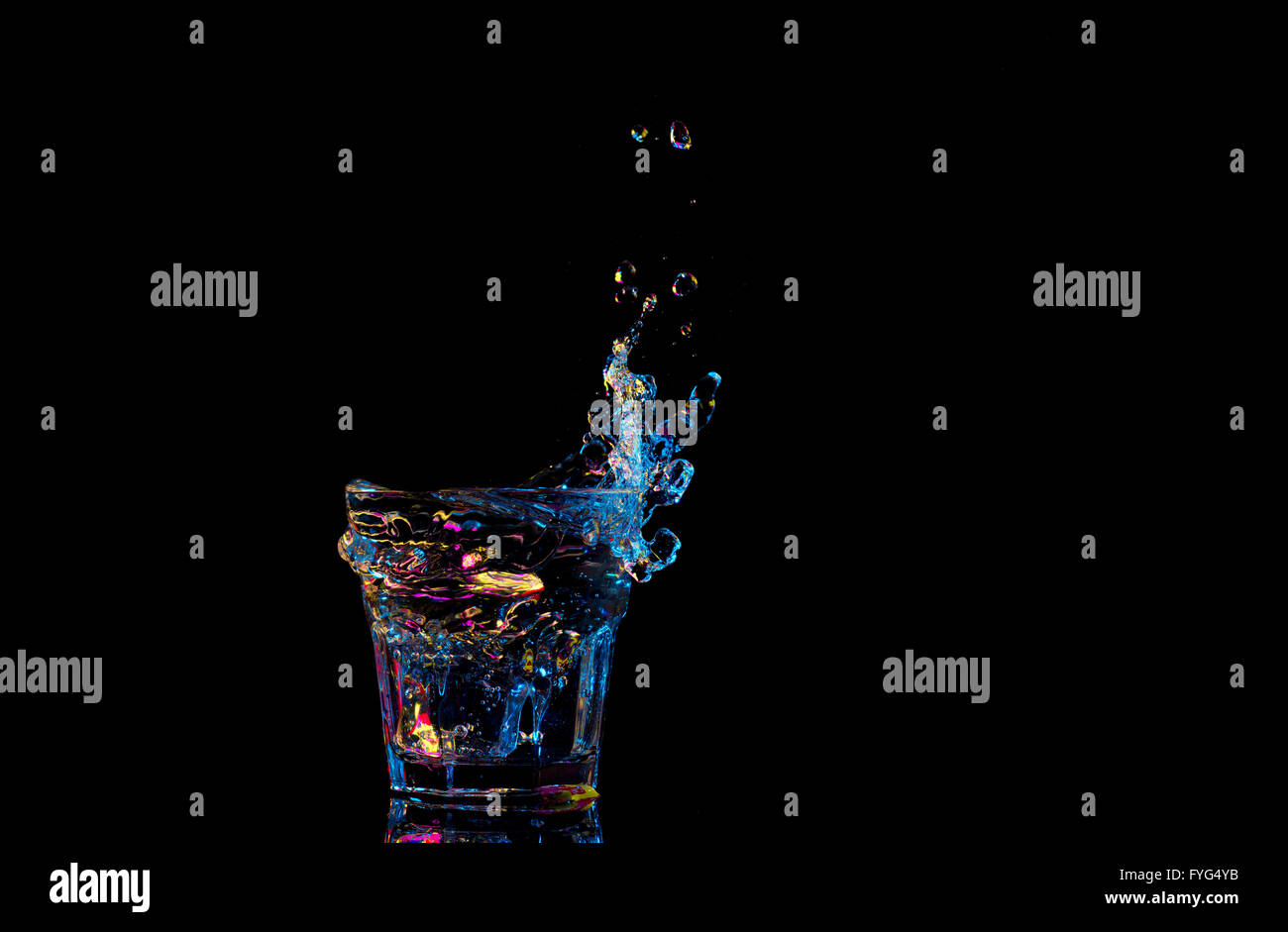 Blue cocktail black background hi-res stock photography and images - Alamy