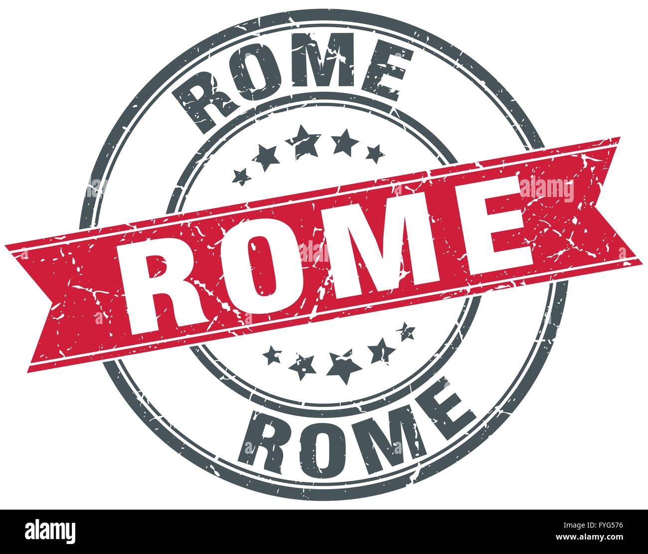 Rome red round grunge Stock Vector Images - Alamy