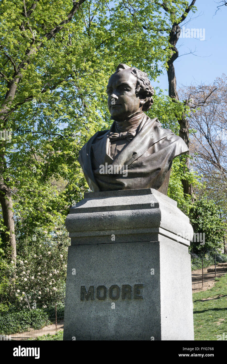 Thomas Moore Bust, Central Park, Manhattan, New York City, NYC Stock ...