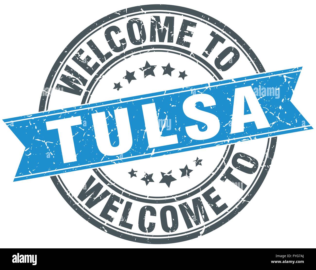 welcome to Tulsa blue round vintage stamp Stock Vector Image & Art - Alamy