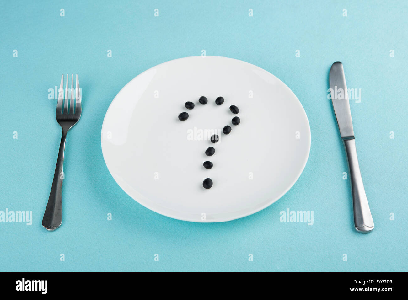 Plate with question mark hi-res stock photography and images - Alamy