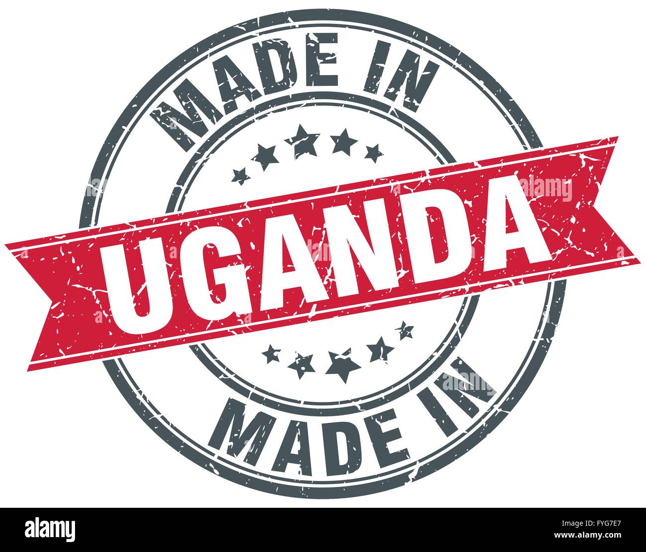 made in Uganda red round vintage stamp Stock Vector Image & Art - Alamy