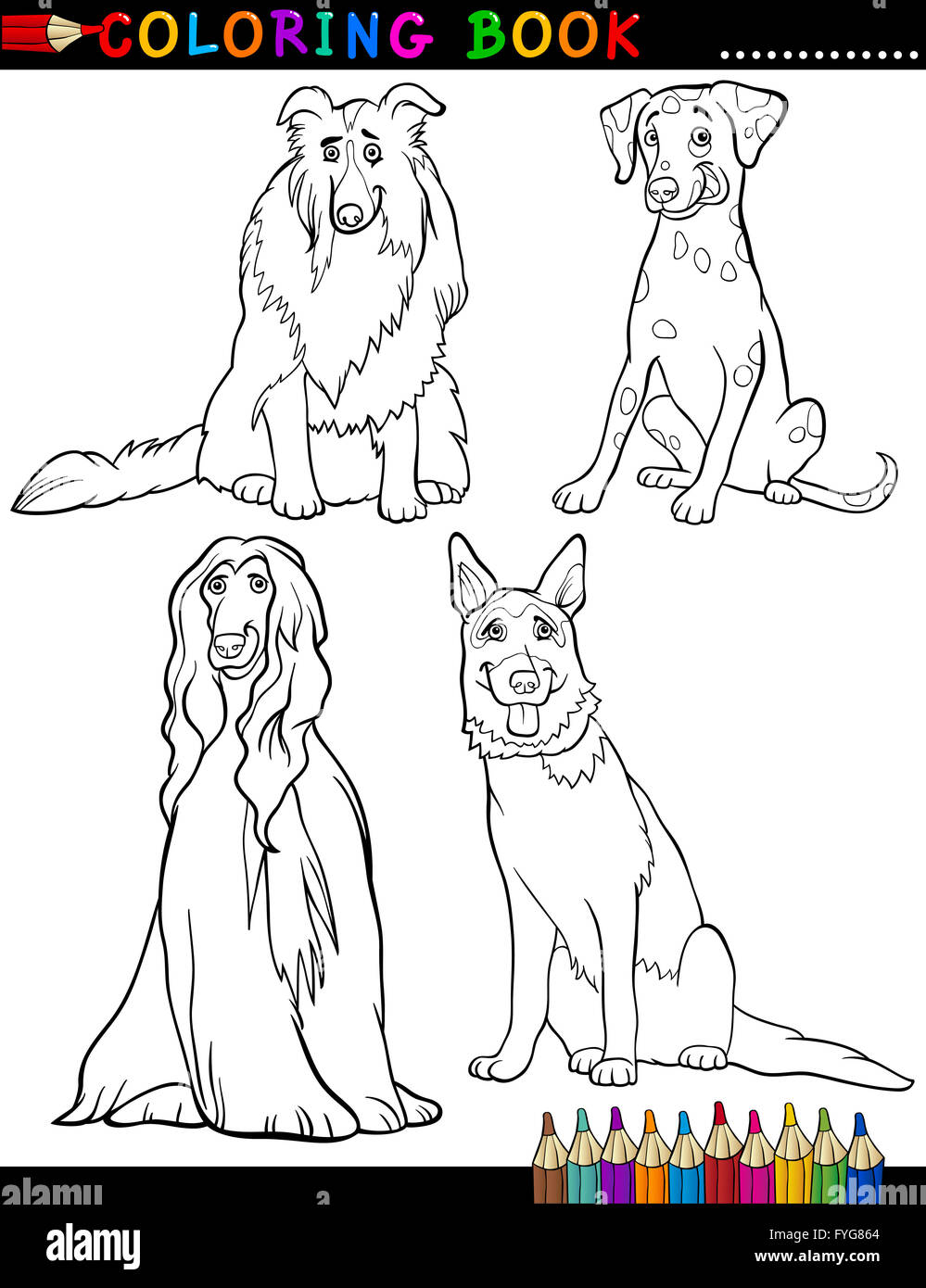 German shepherd dog coloring hi-res stock photography and images - Alamy