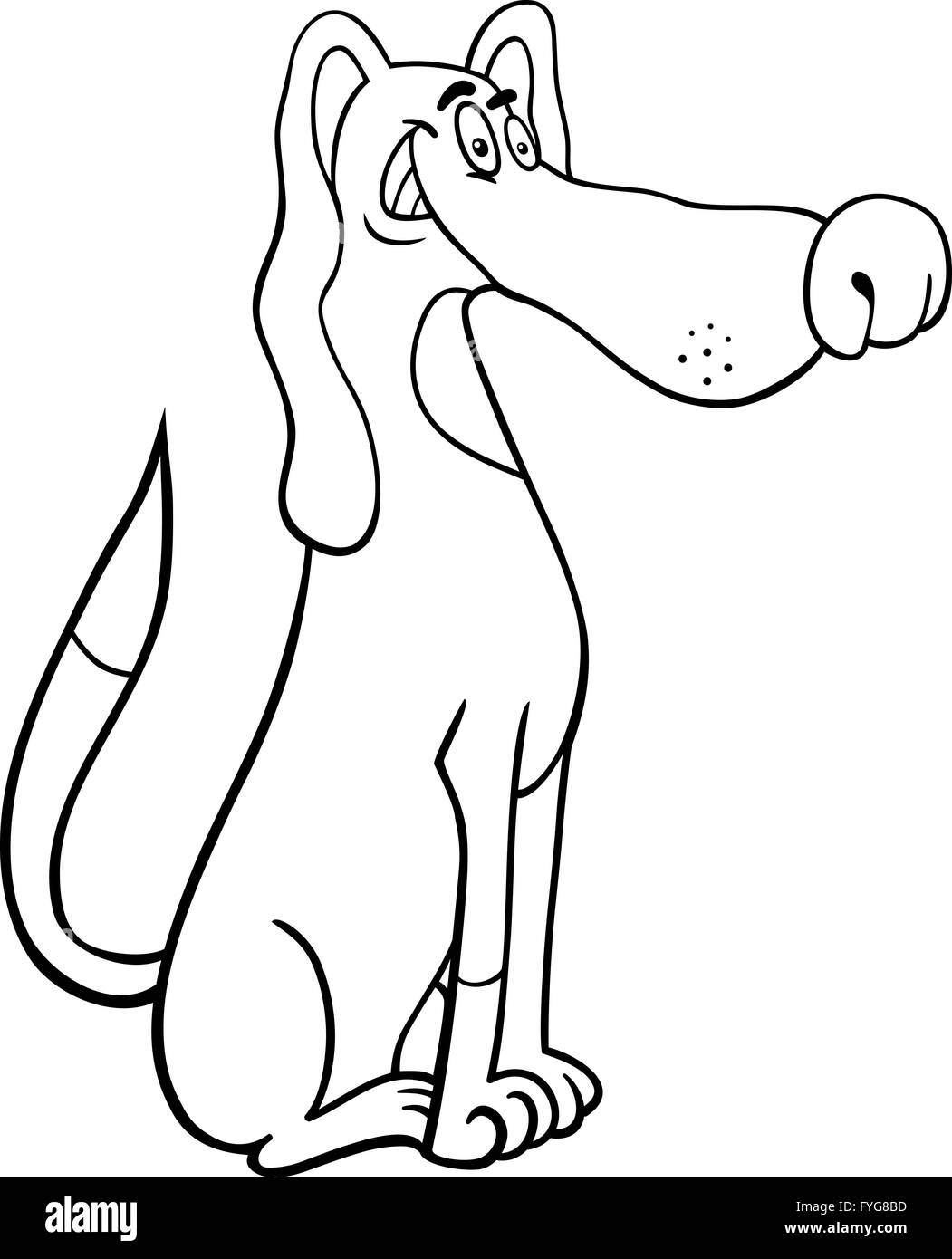 Coloring book page sitting Black and White Stock Photos & Images - Alamy