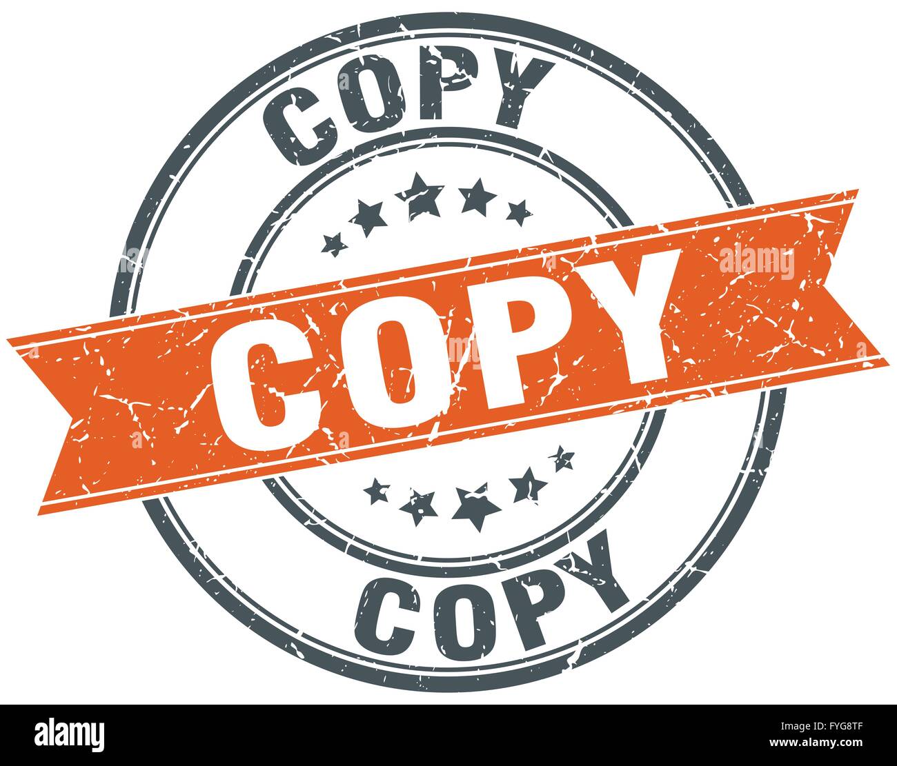 copy round orange grungy vintage isolated stamp Stock Vector Image ...