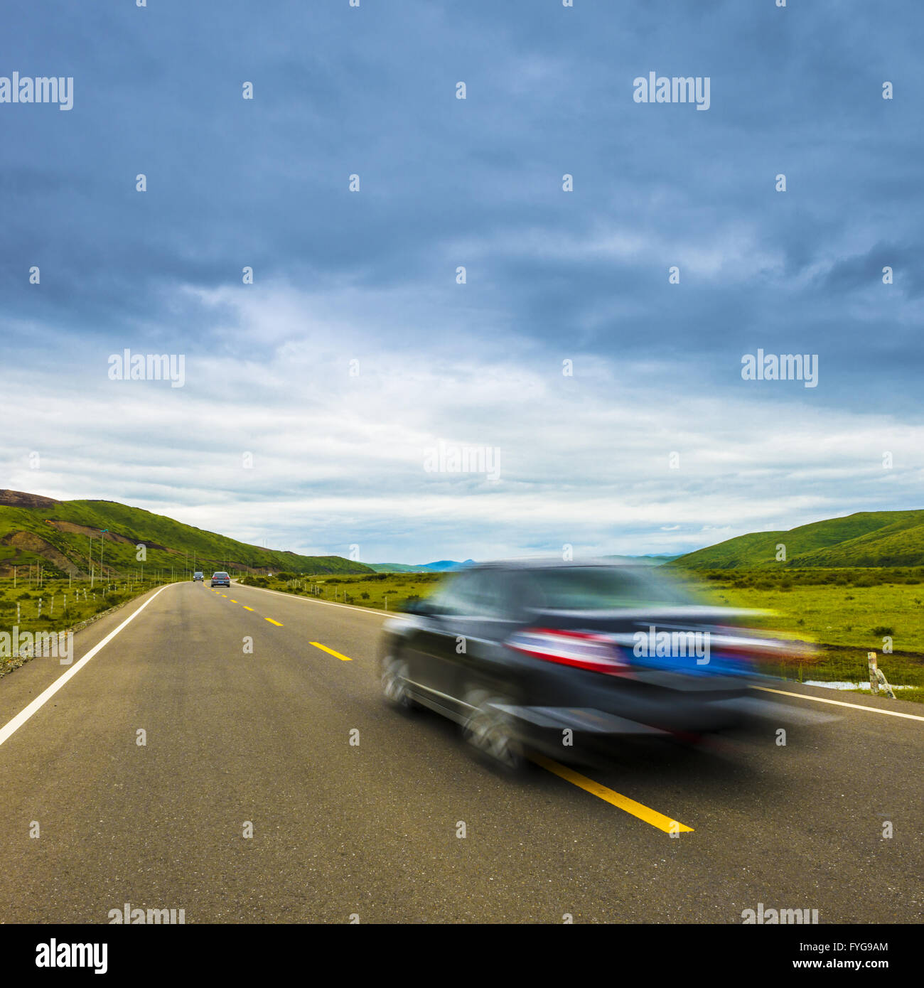 High speed road with cloud Stock Photo - Alamy
