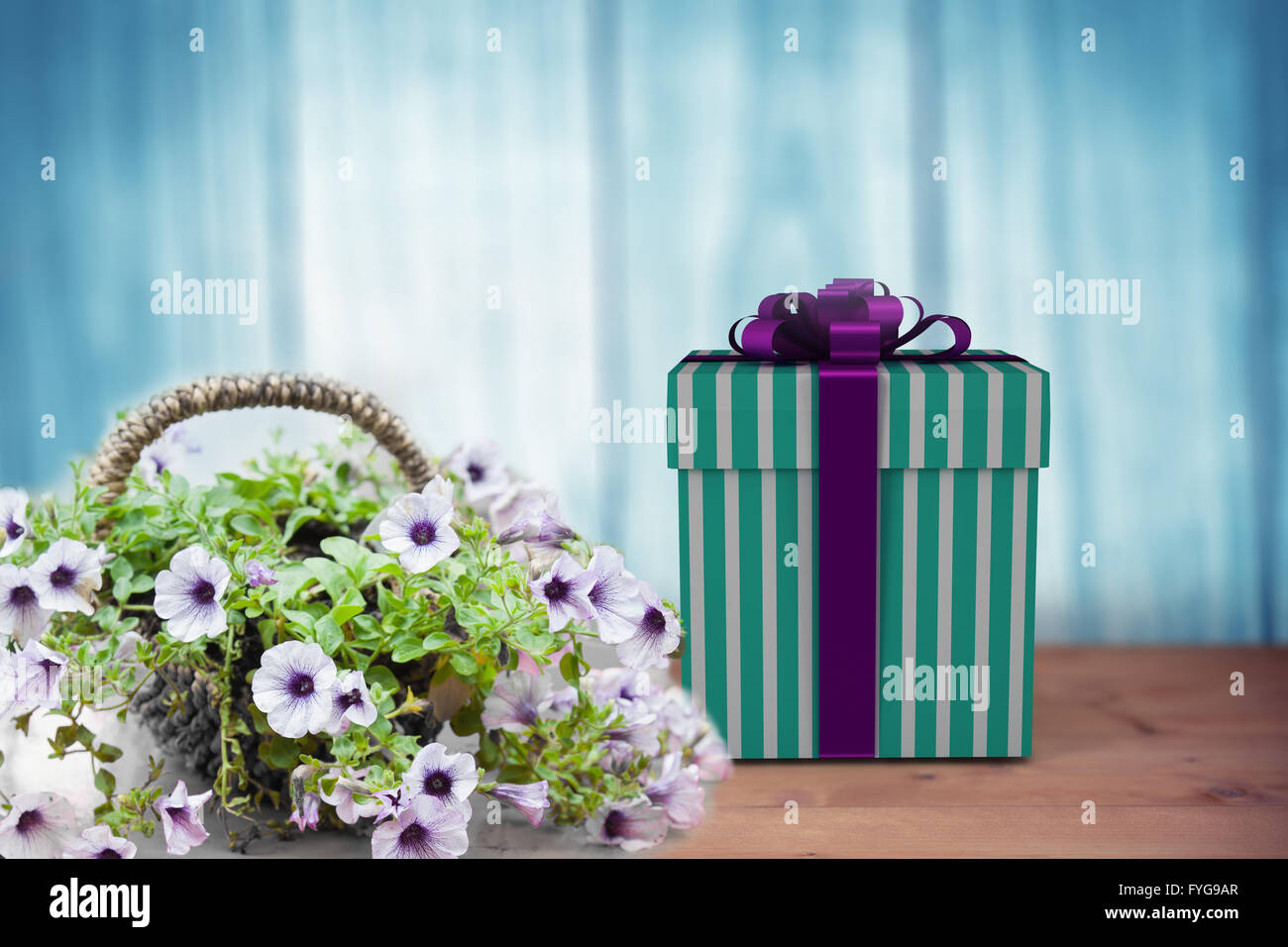 Cute blue box illustration hi-res stock photography and images - Alamy