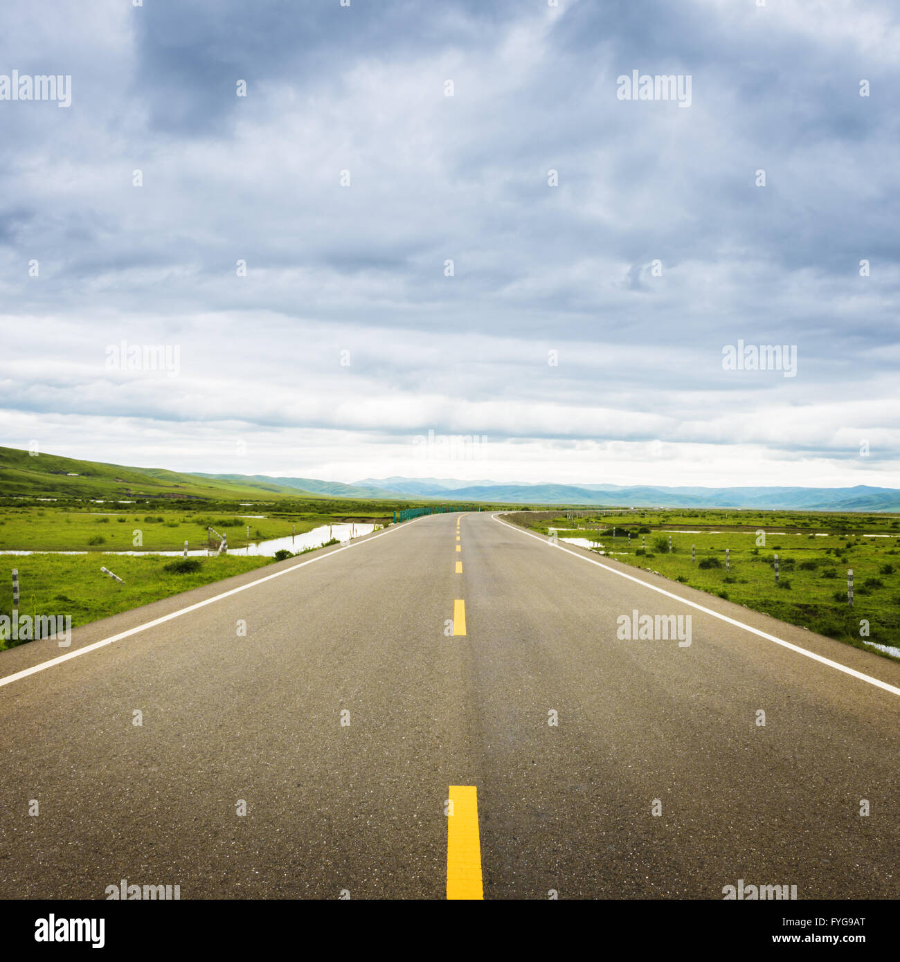 High speed road with cloud Stock Photo - Alamy