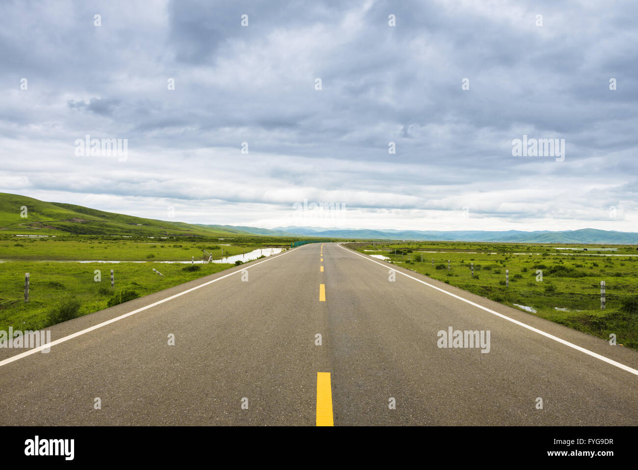 High speed road with cloud Stock Photo - Alamy