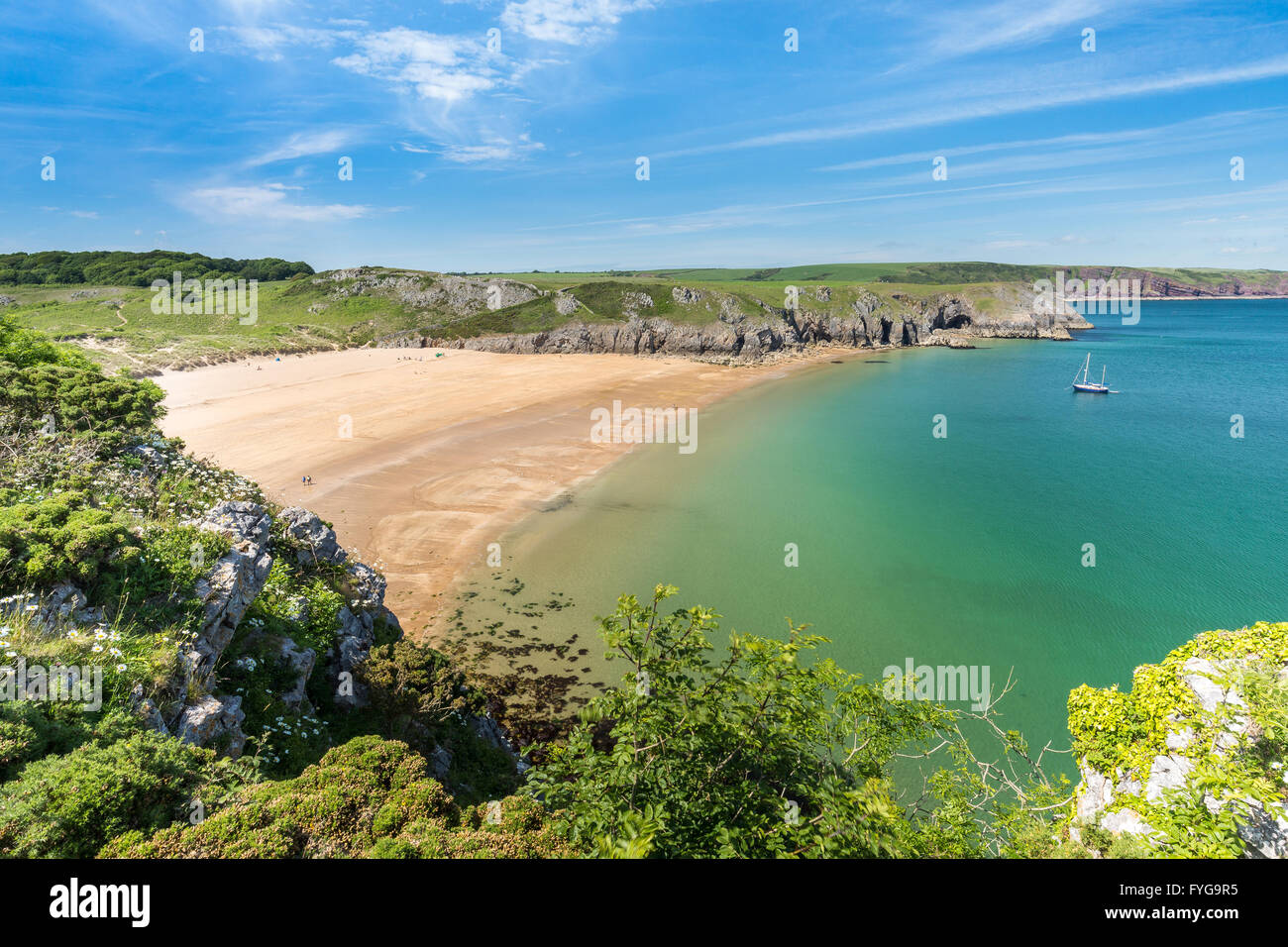 Barafundle Bay - Pembrokeshire Stock Photo - Alamy