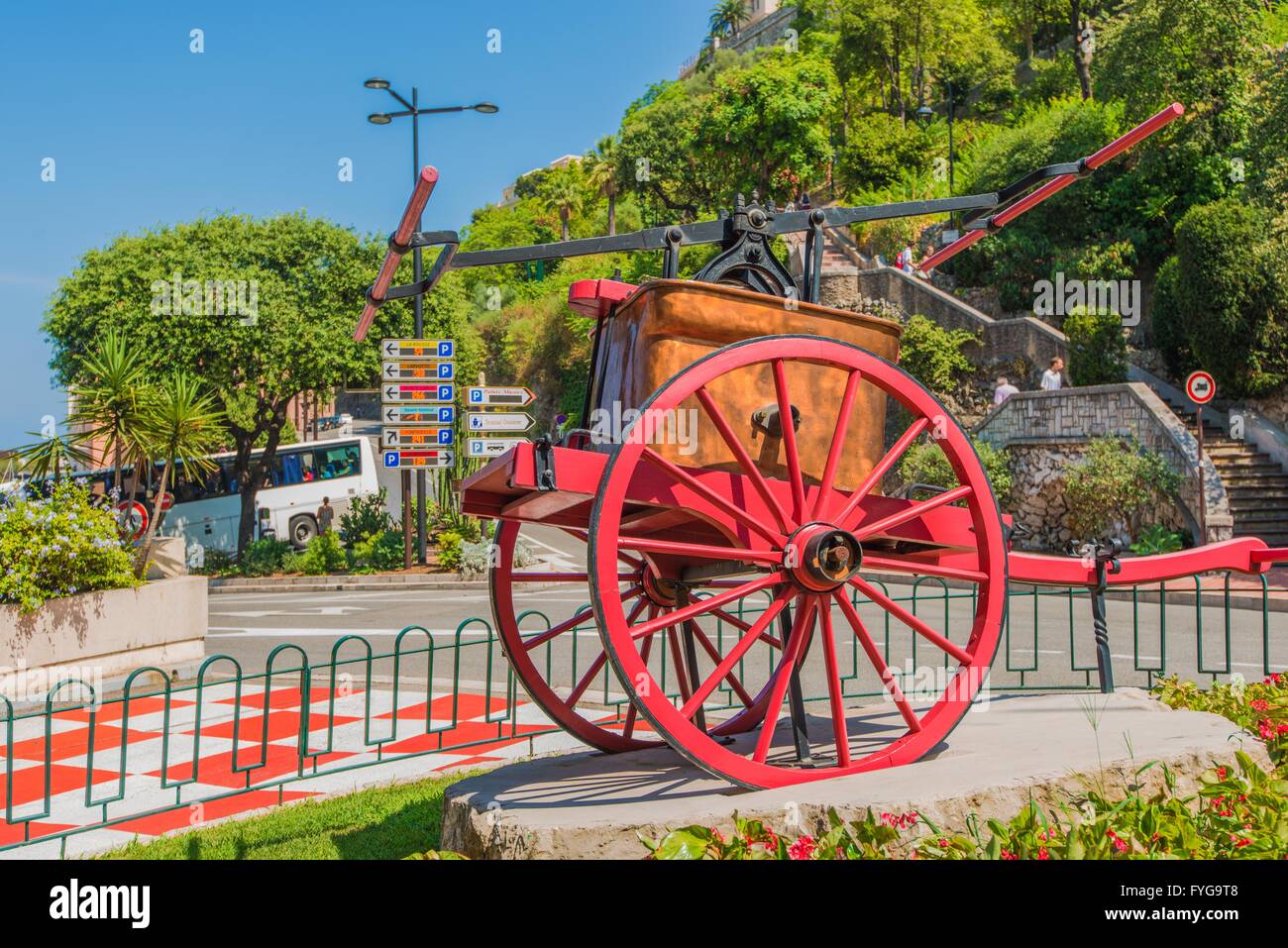 Monaco Vintage Fire Vehicle. Monte Carlo, Monaco. Historical Fire ...