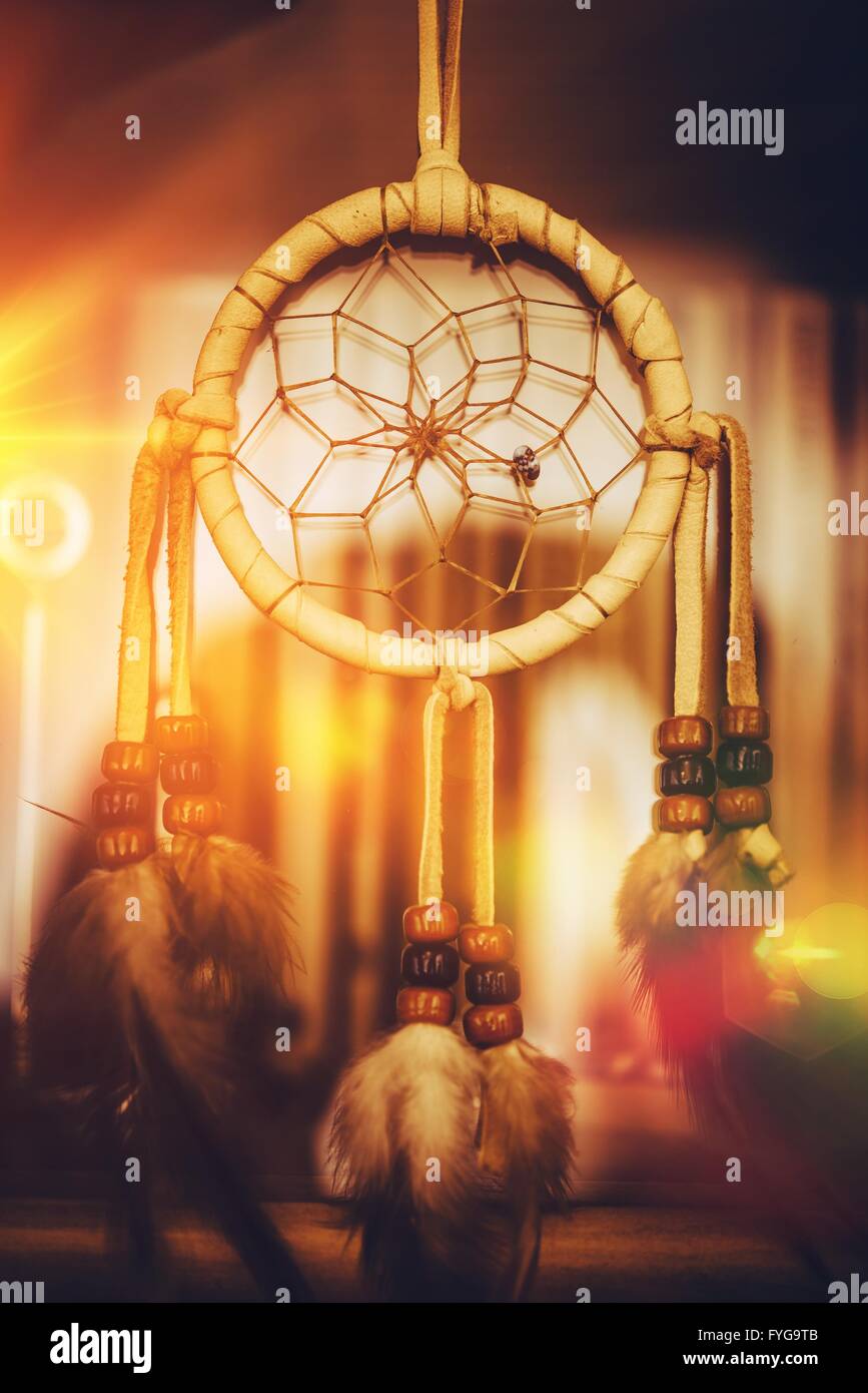 Native American Dreamcatcher Art Closeup Photo. North American Indians ...