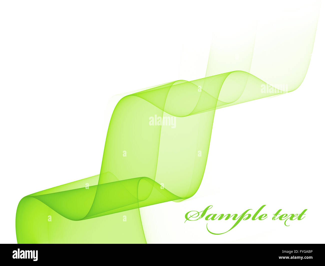 Abstract light green translucent wave on white Stock Photo - Alamy