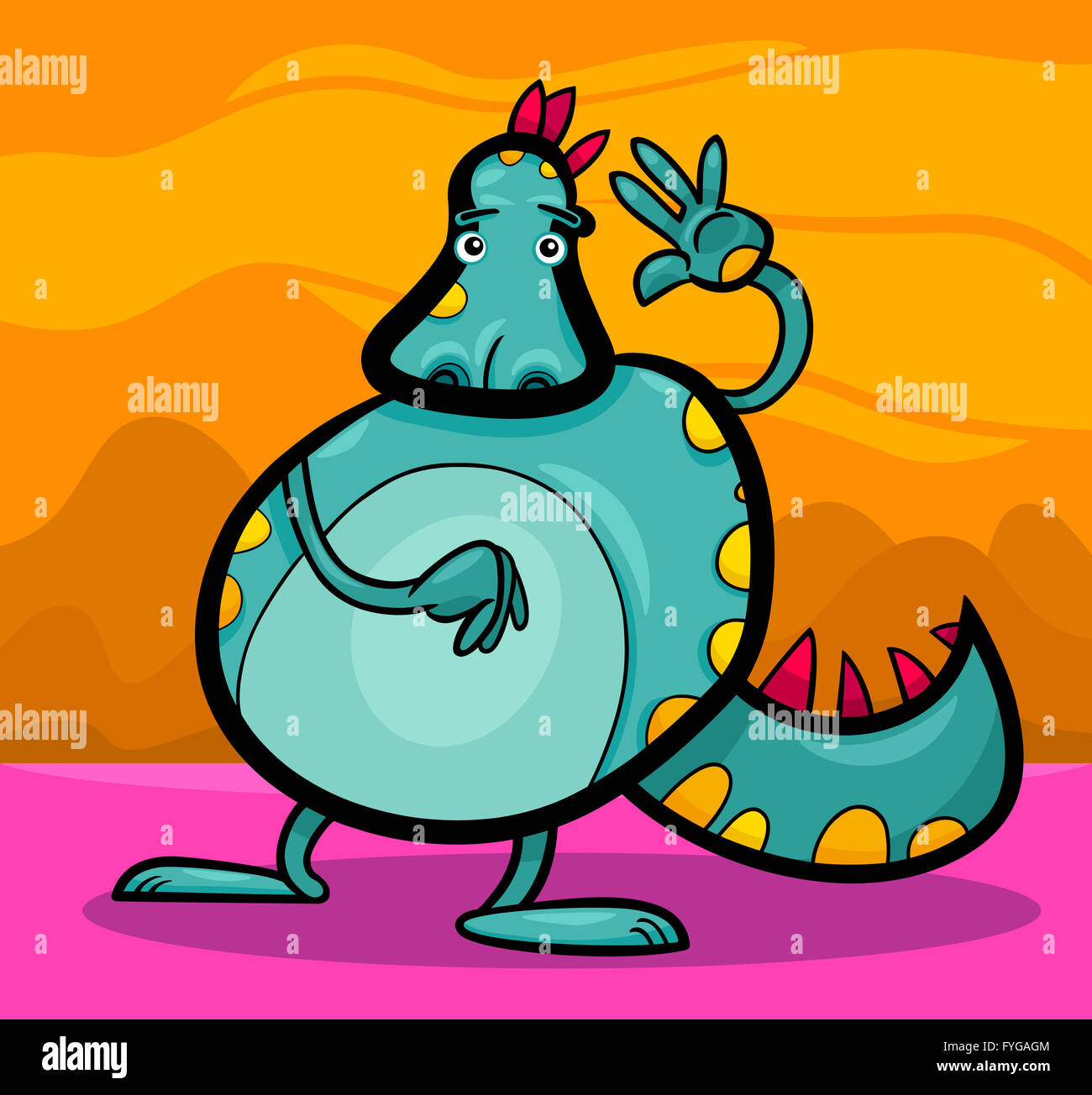 cartoon dragon funny fantasy creature Stock Photo - Alamy