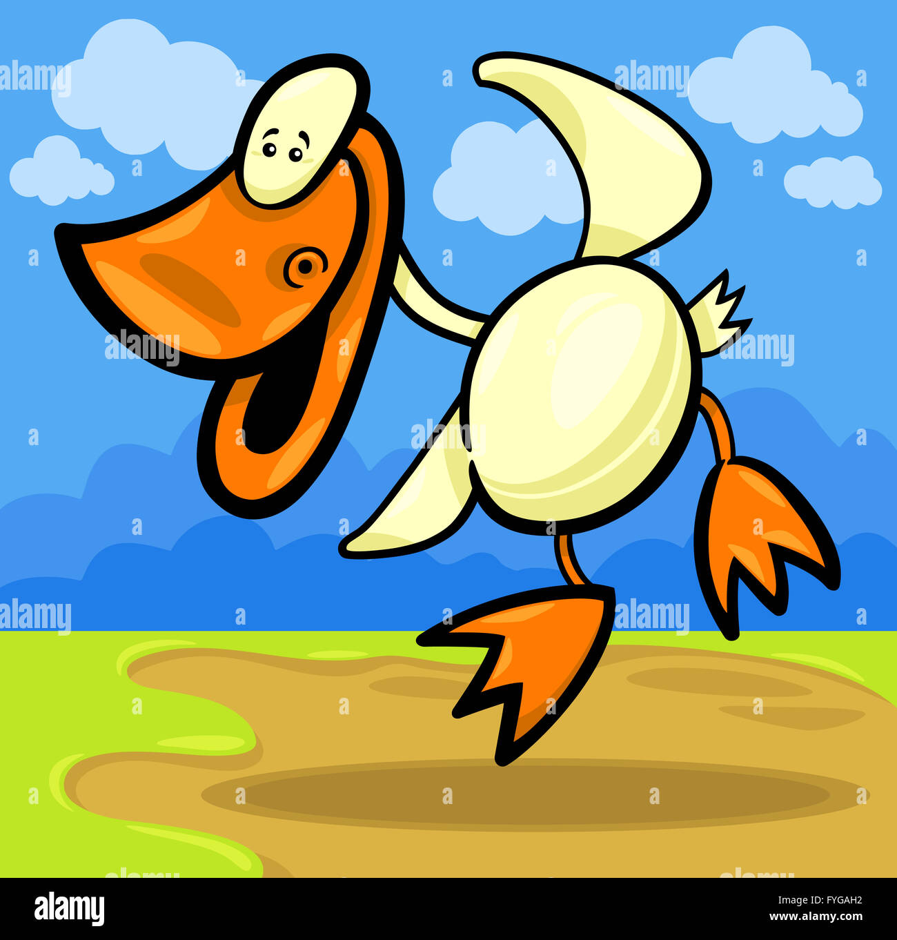 cartoon duck or duckling Stock Photo - Alamy