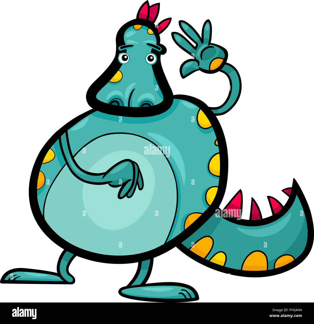 cartoon dragon funny fantasy creature Stock Photo - Alamy