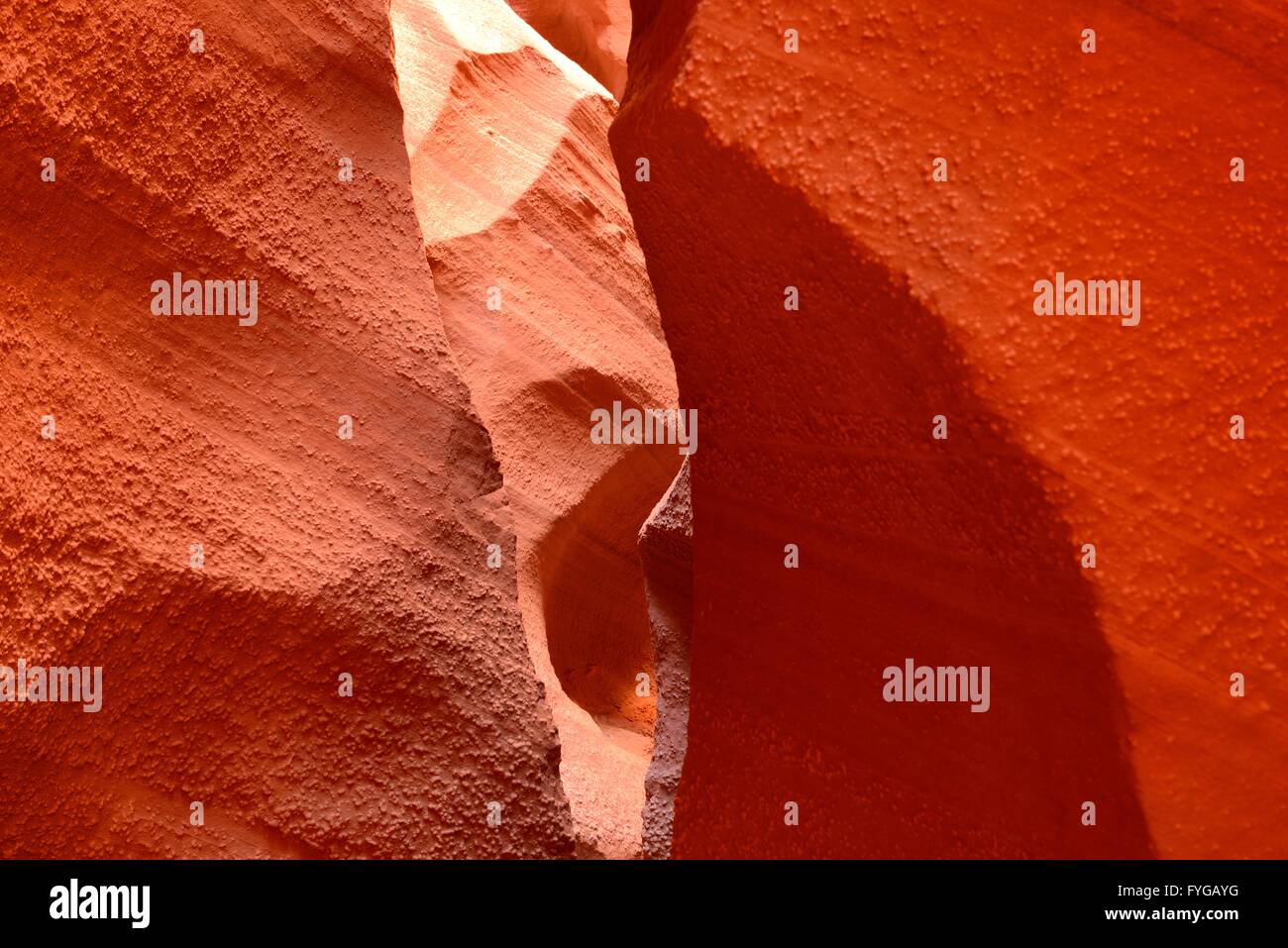Red Rock - Red sandstone rocks in a high desert slot canyon Stock Photo ...