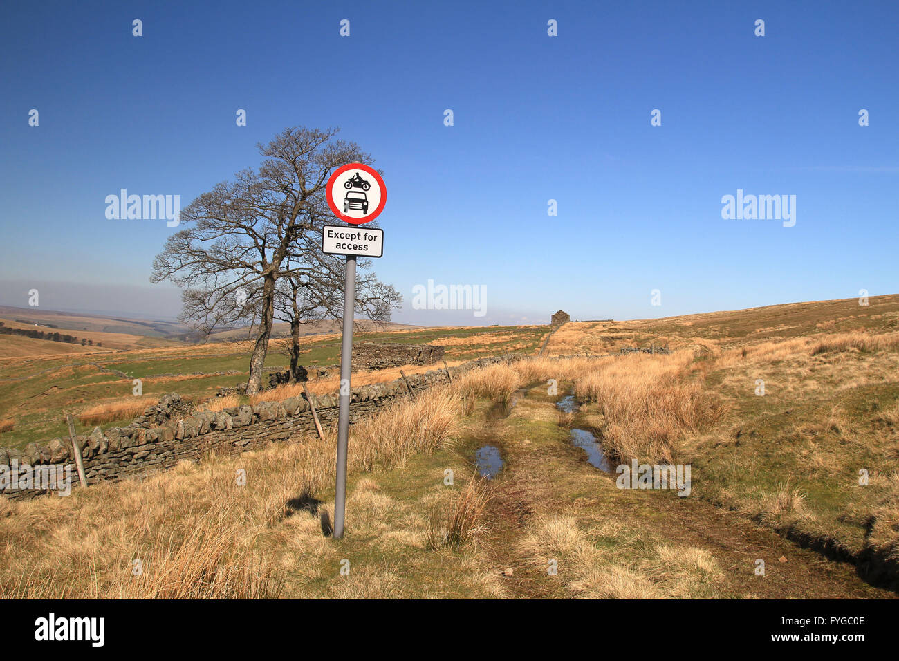 Road sign next to rural track Stock Photo - Alamy