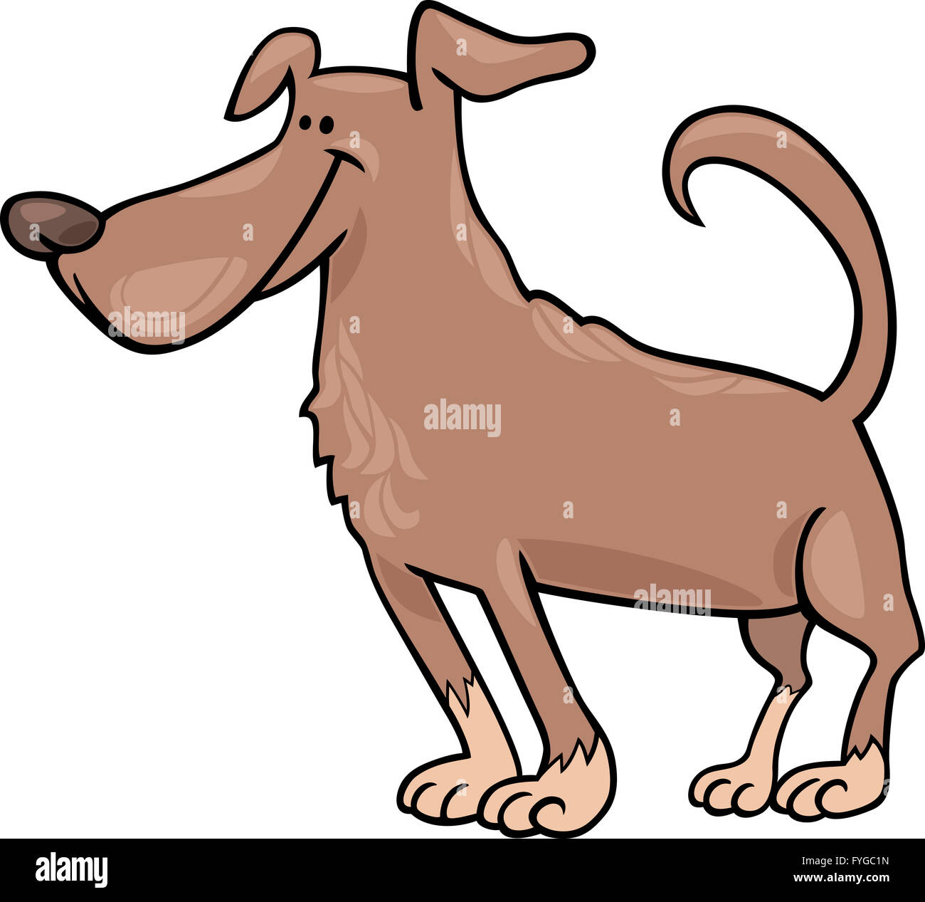 Cartoon illustration funny mongrel dog hi-res stock photography and ...