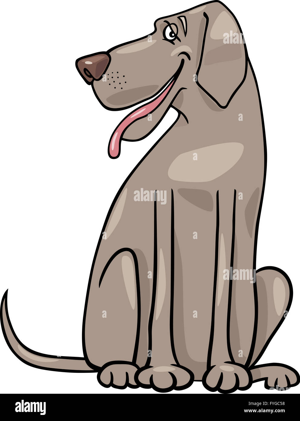great dane dog cartoon illustration Stock Photo - Alamy