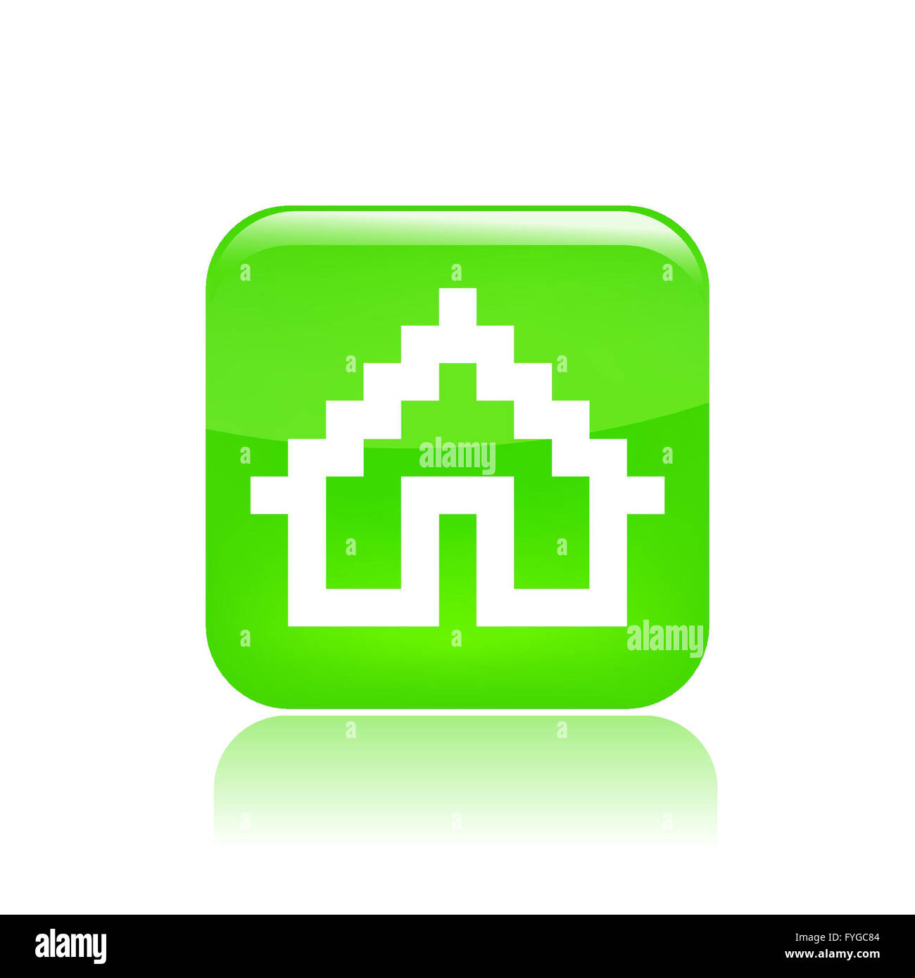 Vector illustration of pixel computer icon Stock Photo - Alamy