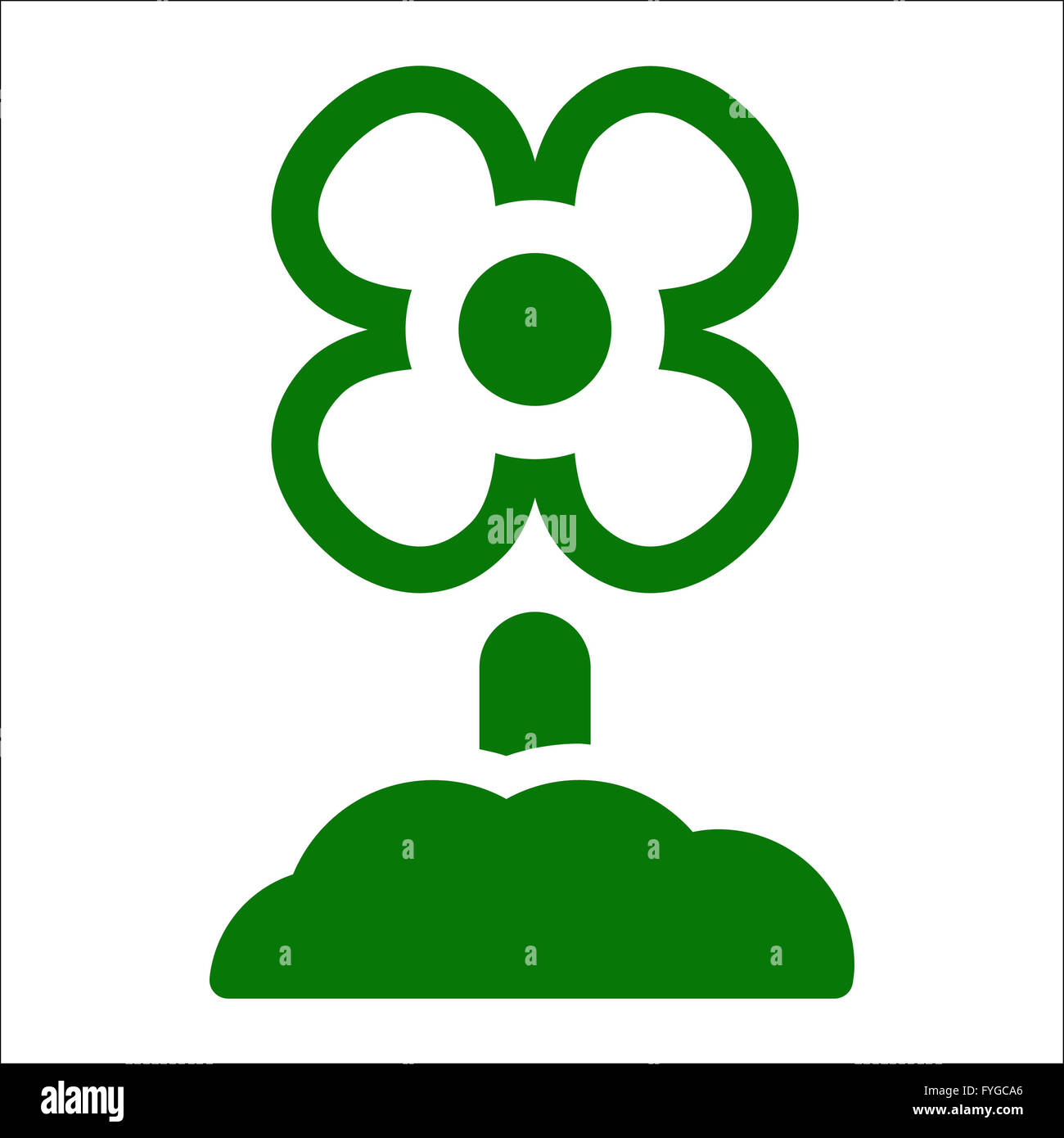 Vector illustration of single flower icon Stock Photo - Alamy