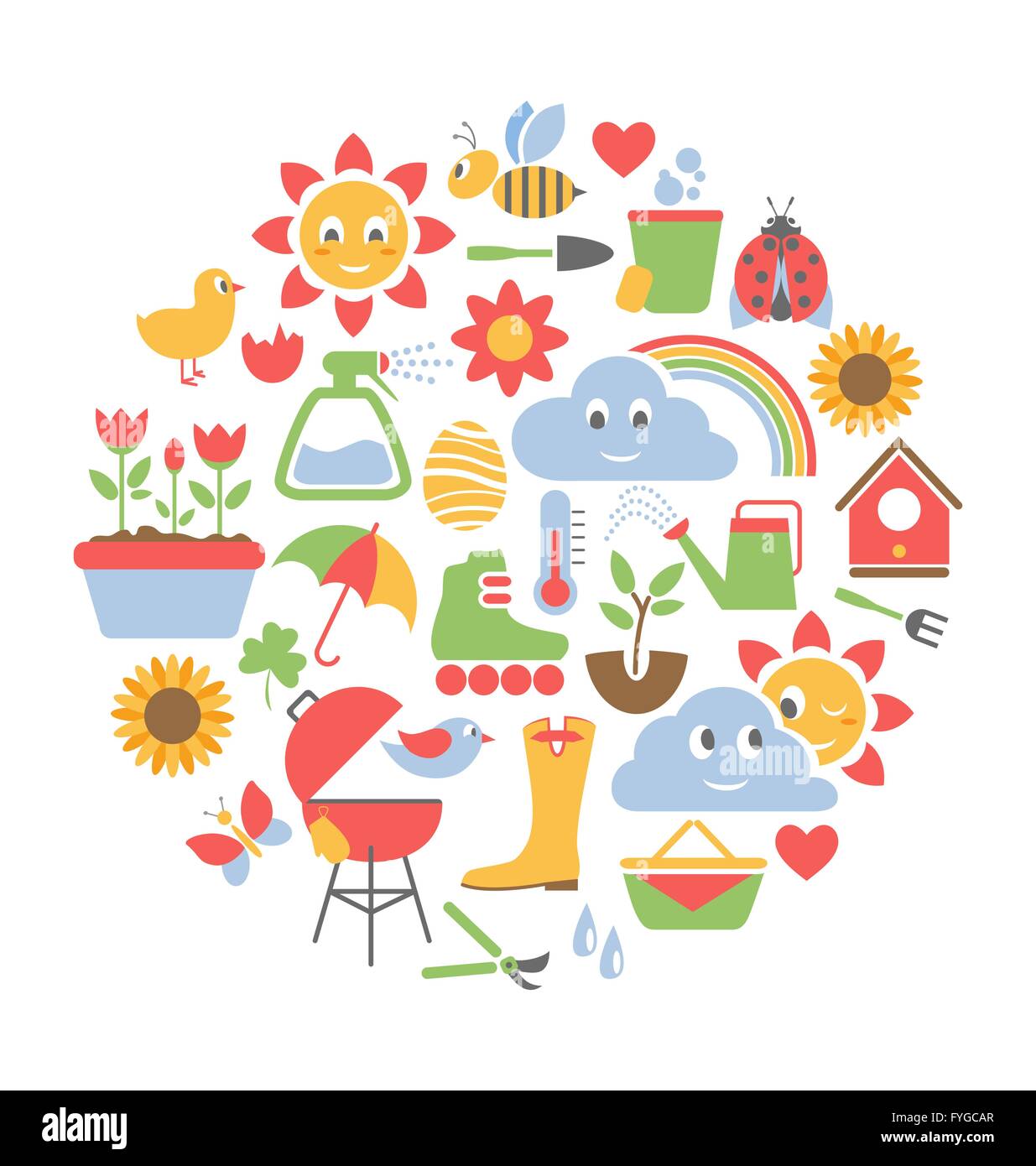 The butterfly on the sunflower Stock Vector Images - Alamy