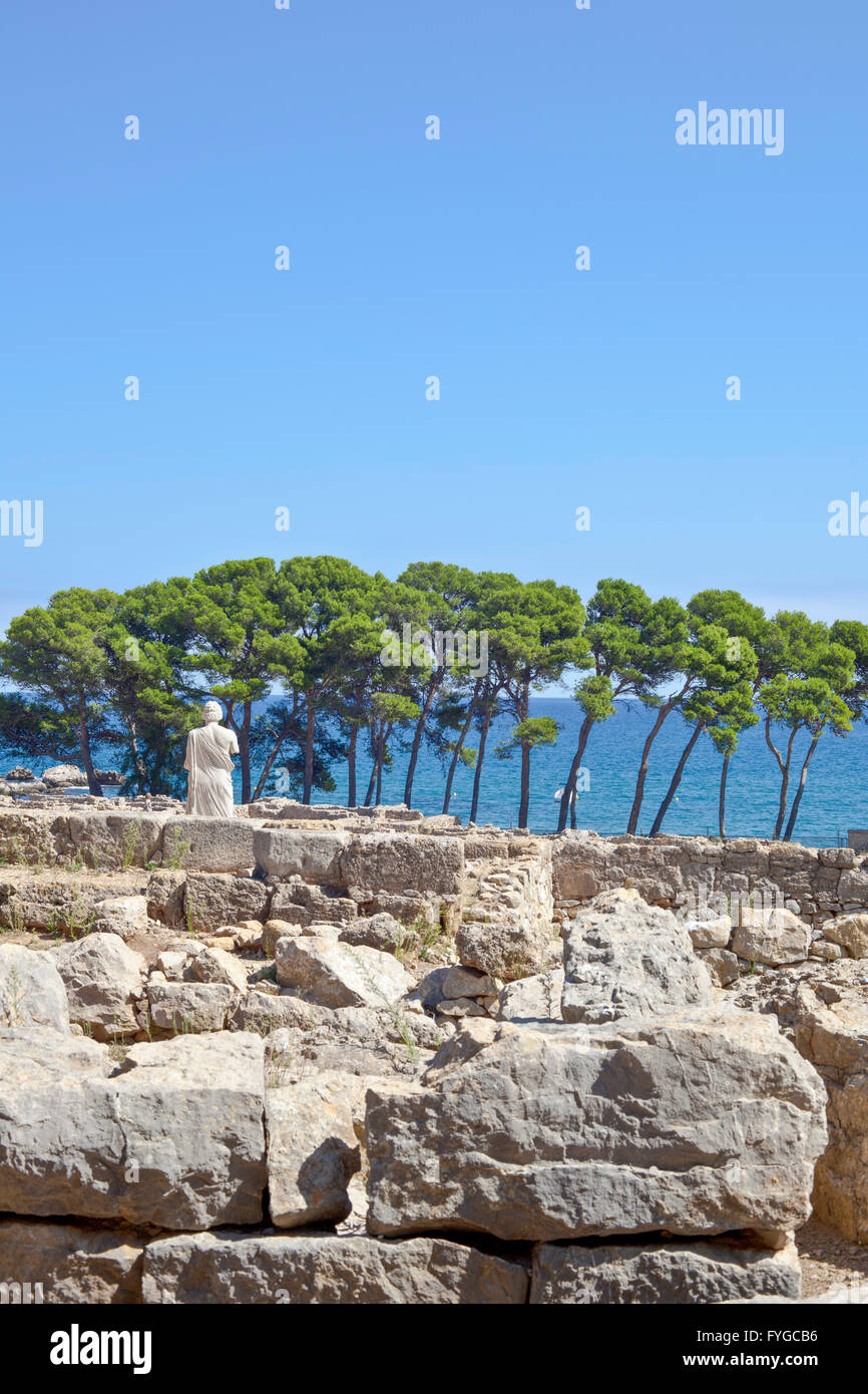 Ancient greek ruins in Empuries, Girona, Catalonia, Spain Stock Photo ...