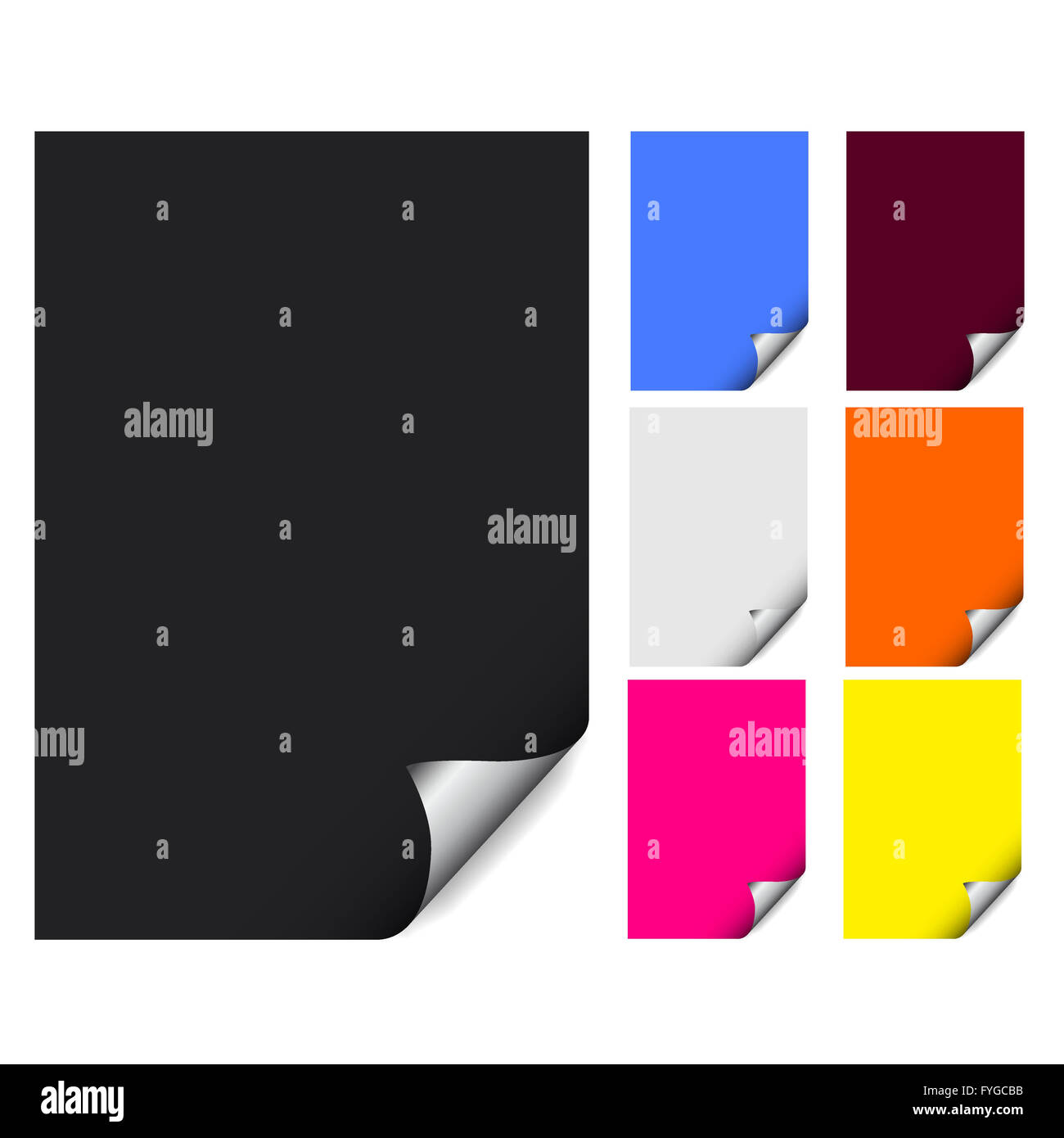 Vector illustration of single papers icon Stock Photo - Alamy