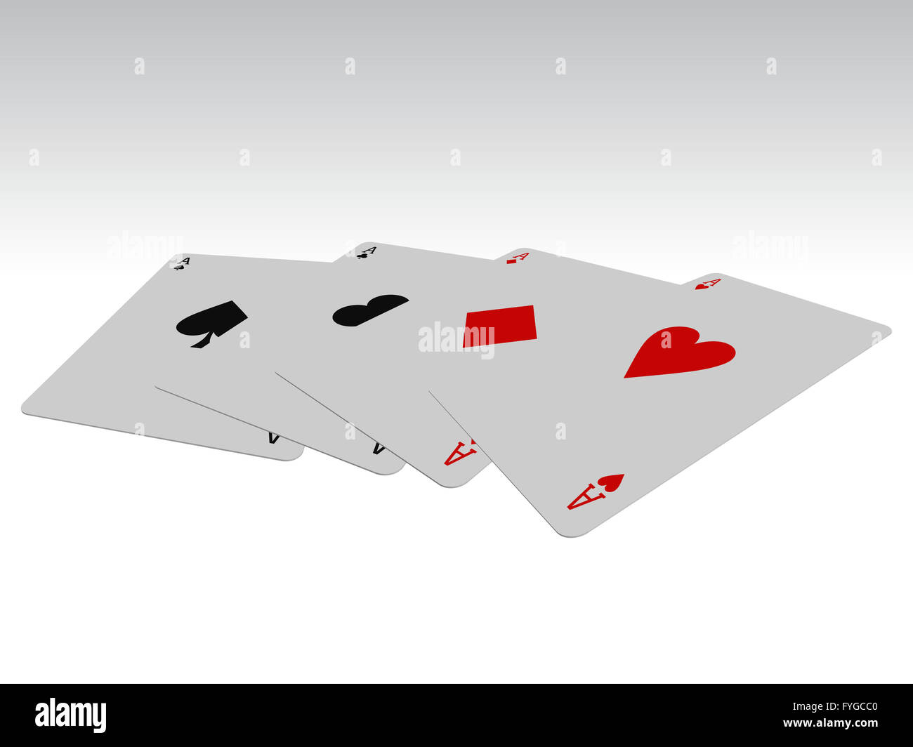 Vector illustration of isolated poker cards Stock Photo - Alamy