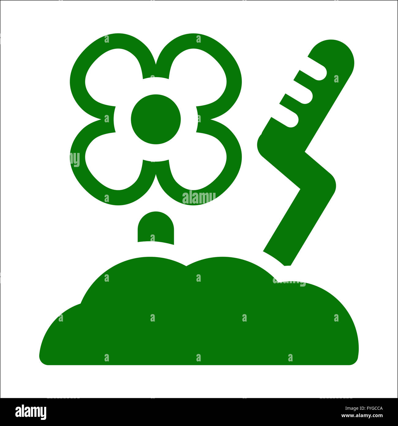 Vector illustration of single flower icon Stock Photo - Alamy