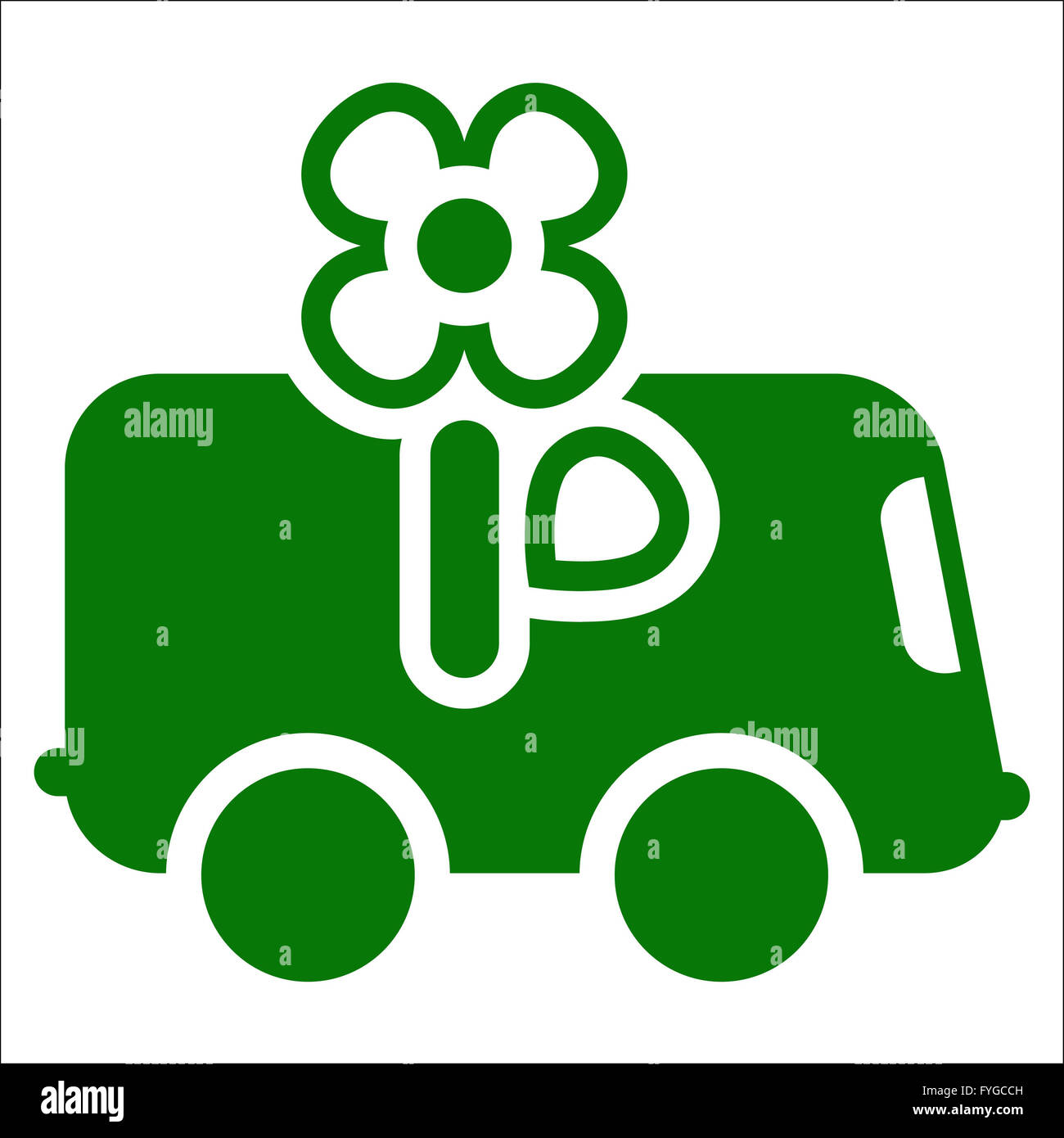 Vector illustration of single flower icon Stock Photo - Alamy