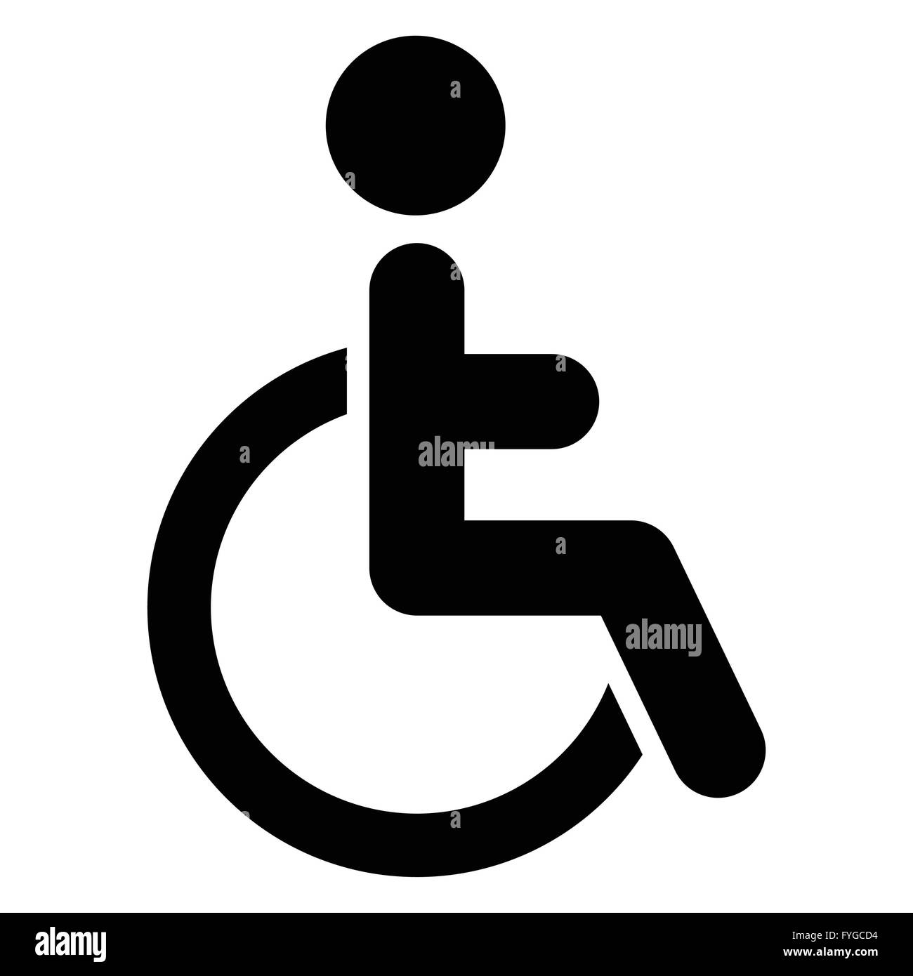 Vector illustration of isolated handicap icon Stock Photo - Alamy
