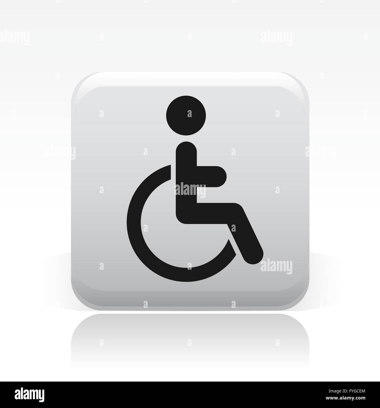 Vector illustration of isolated handicap icon Stock Photo - Alamy