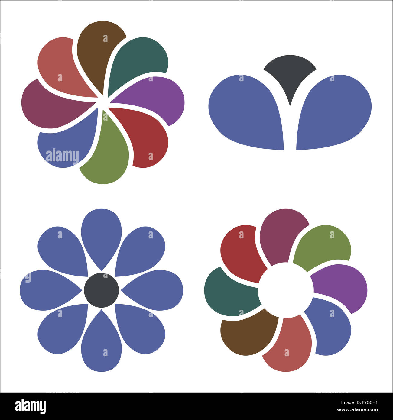 Vector illustration of isolated abstract icon Stock Photo - Alamy