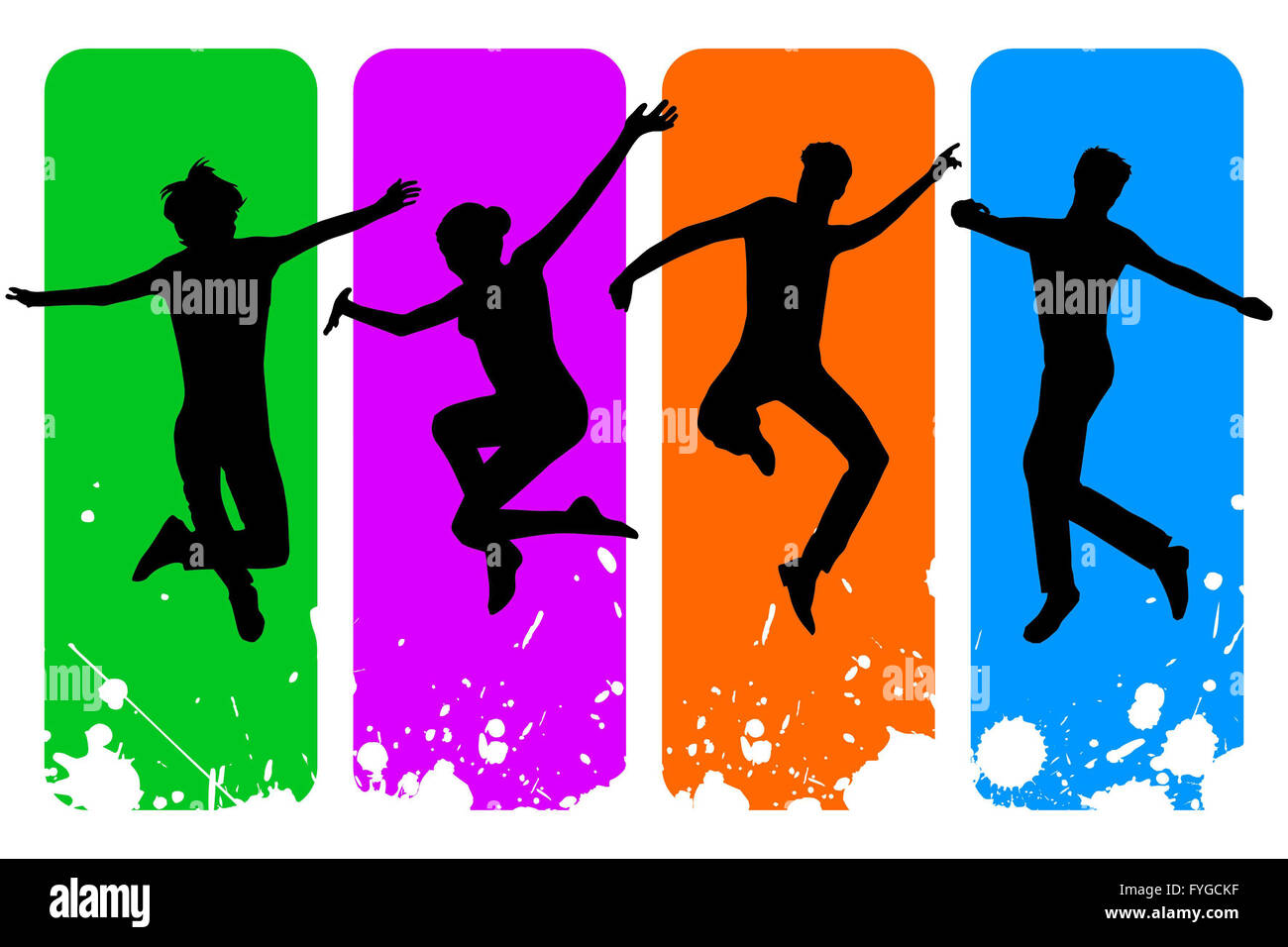 Vector illustration of happy people icon Stock Photo - Alamy
