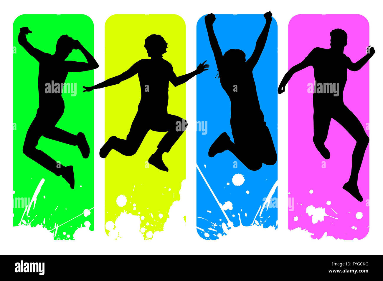 Vector illustration of happy people icon Stock Photo - Alamy