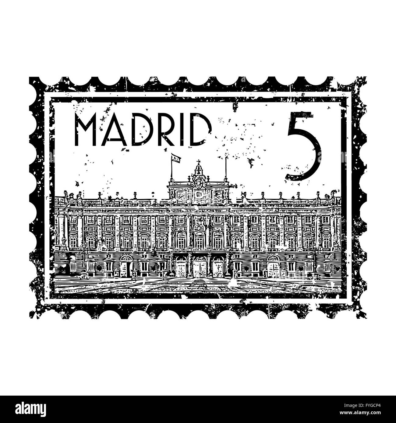 Vector illustration of single madrid icon Stock Photo - Alamy