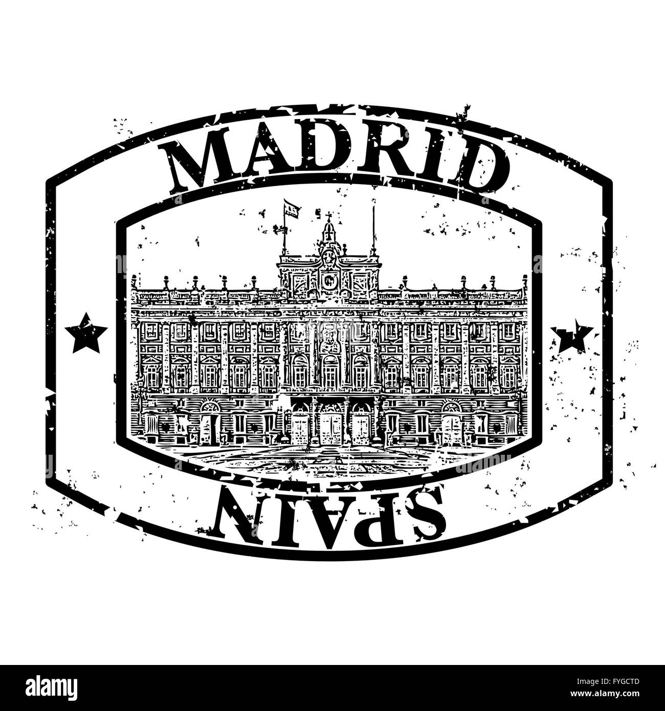 Vector illustration of single madrid icon Stock Photo - Alamy