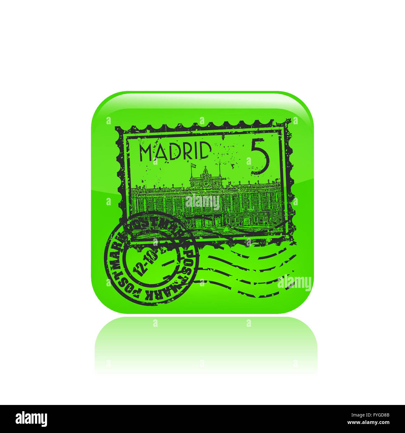 Vector illustration of isolated Madrid icon Stock Photo - Alamy
