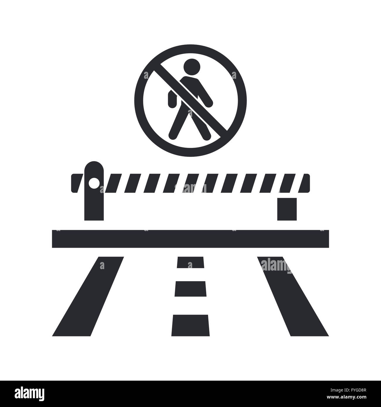 Vector illustration of isolated barrier icon Stock Photo - Alamy