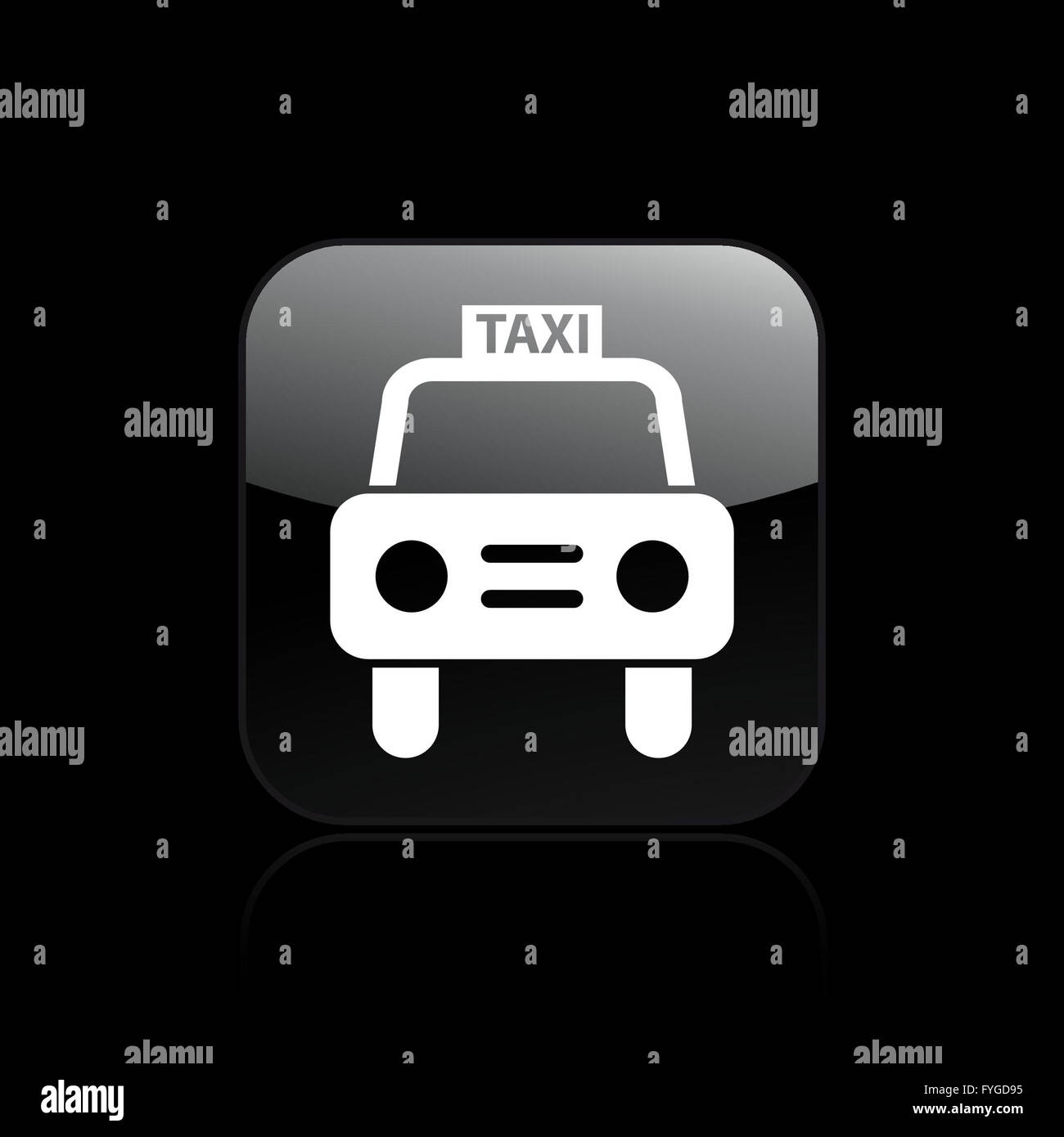 Vector illustration of single taxi icon Stock Photo - Alamy