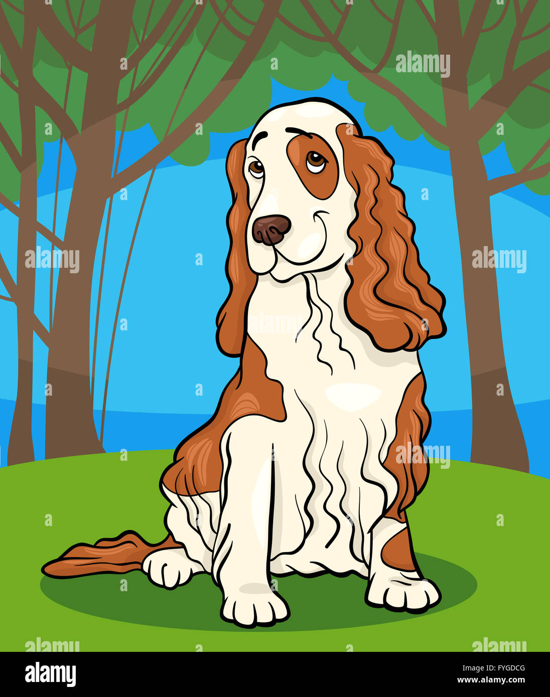 Cocker spaniel dog drawing hi-res stock photography and images - Alamy